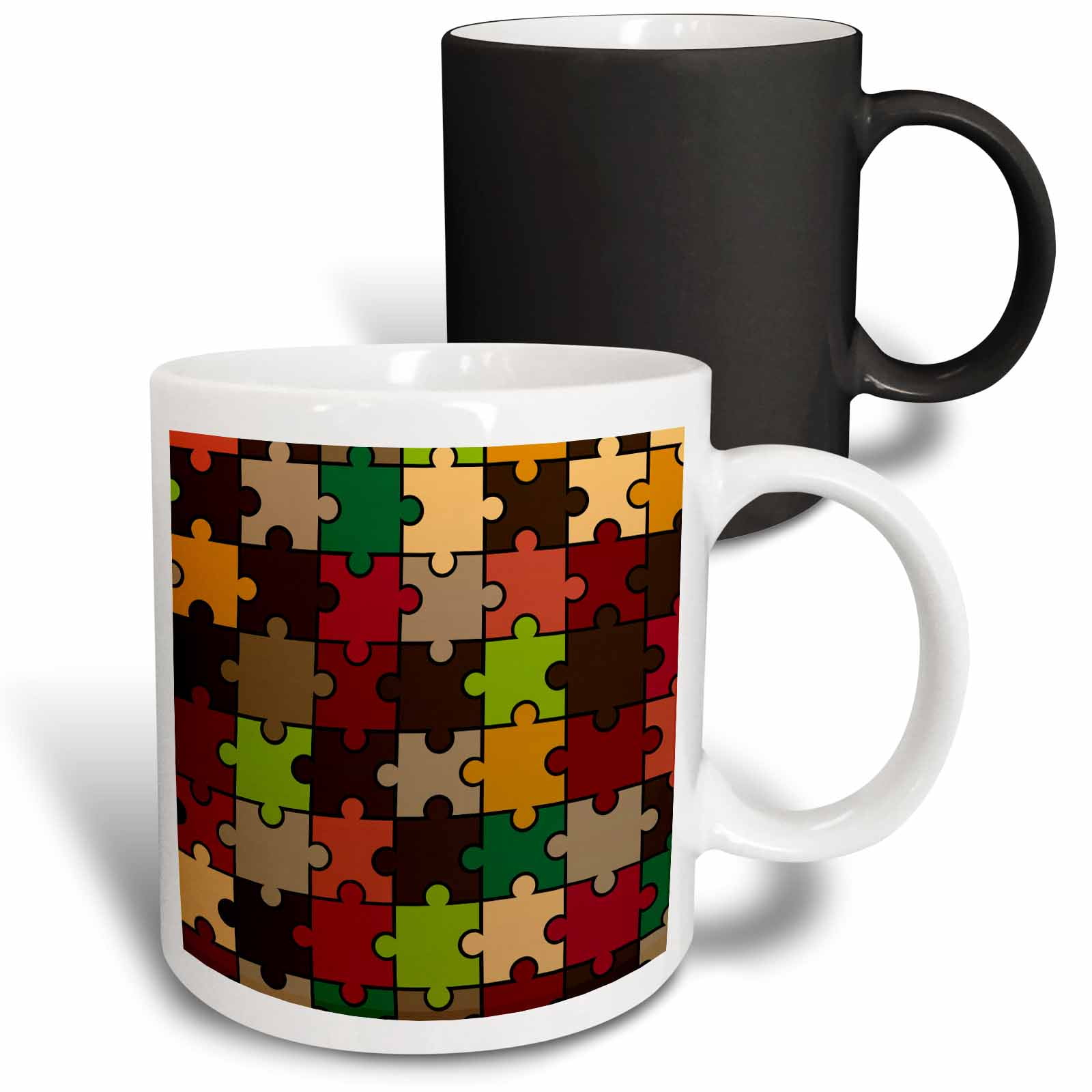 3drose, Cute and Colorful Puzzle Pattern Trendy Background, 11oz Magic ...