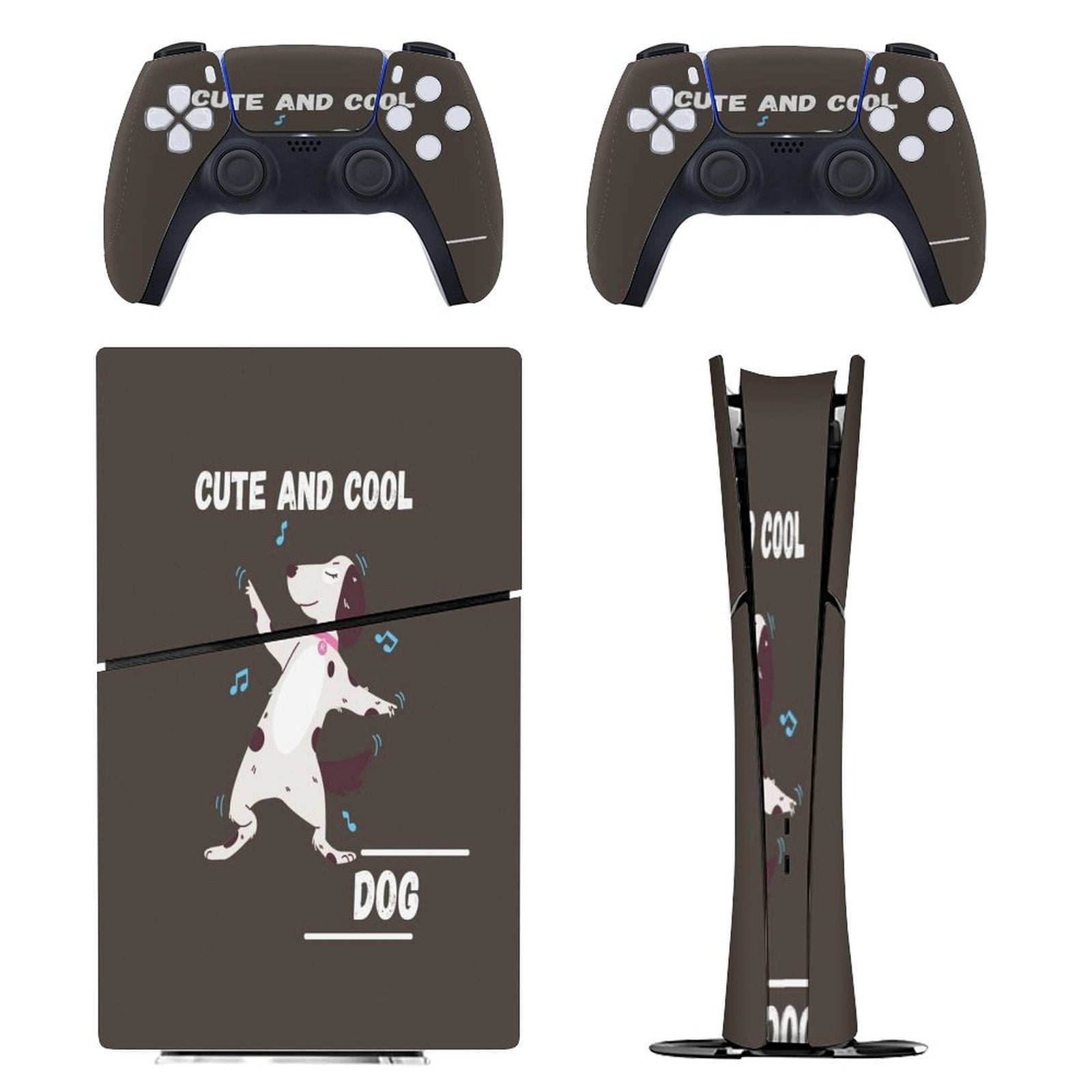 Cute And Cool Dog PS5/PS5 Slim Digital Disc Skin Sticker For Console ...