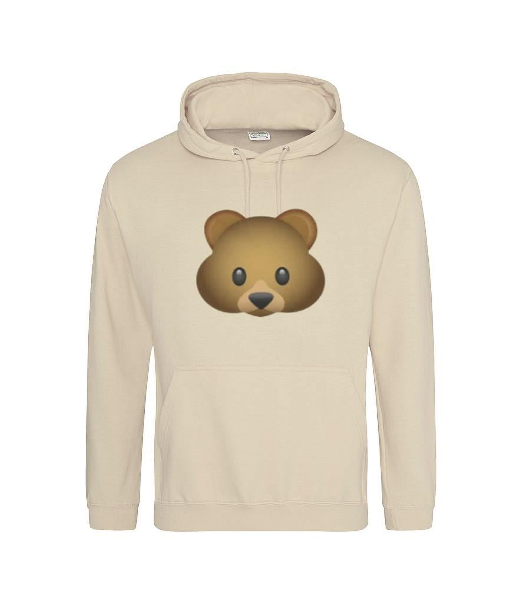 Cute And Cuddly Bear Emoji Adorable Animal Face Expression Hoodie, for ...