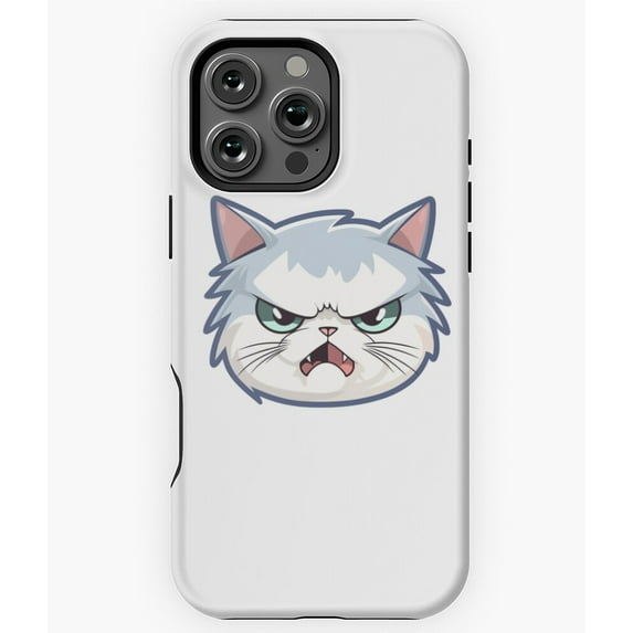 Cute Angry Hungry Cat Meow Miaw M2805 Phone Case for iPhone 17 16 15 14 ...