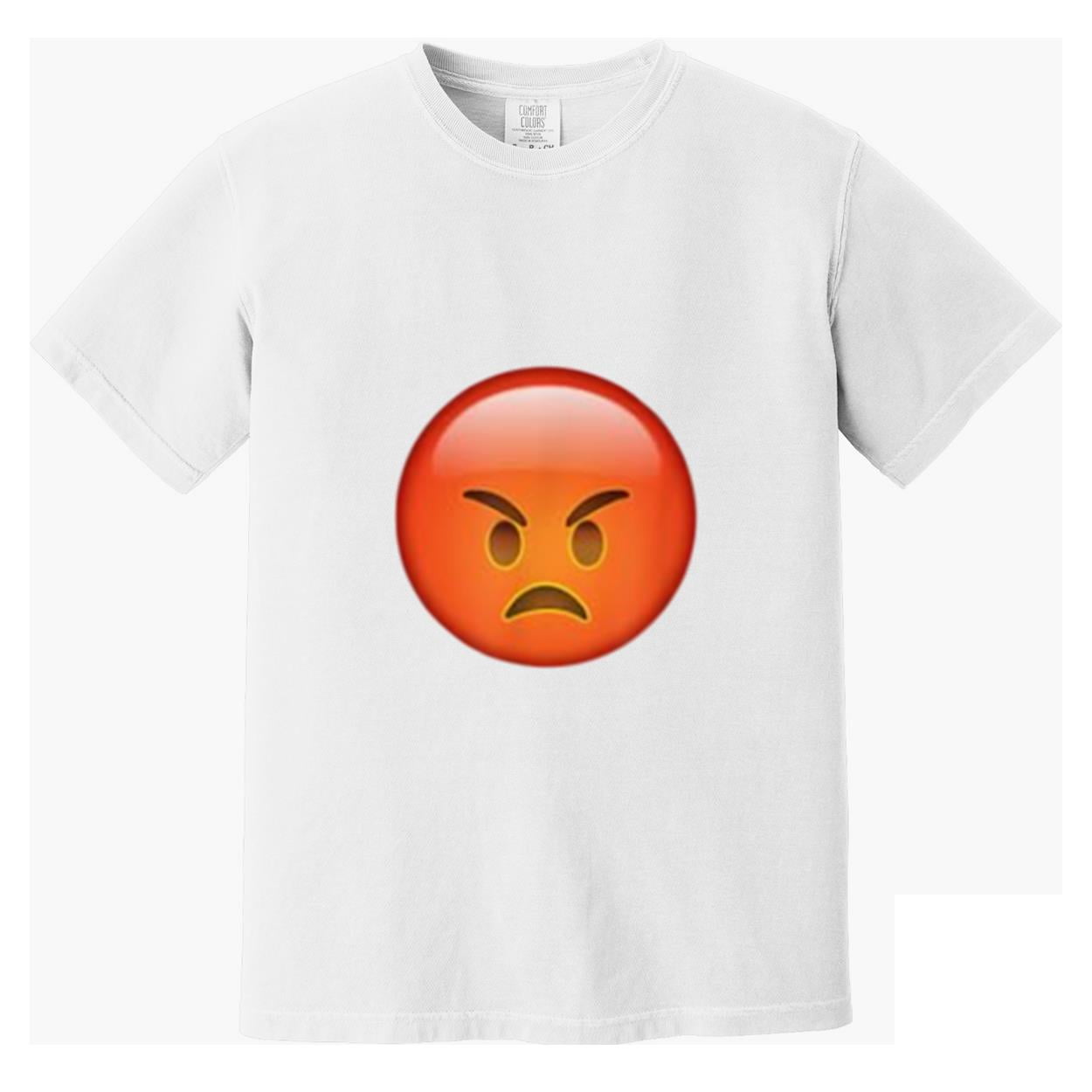 Cute Angry Red Hot Face Emoji Mood Graphic Bold Expression Comfort ...