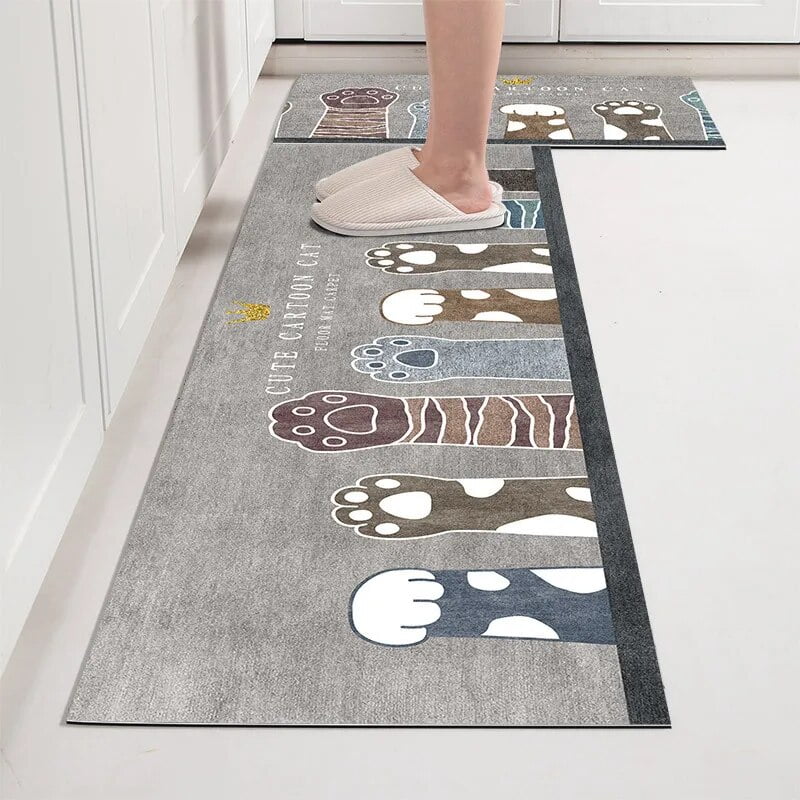 Cute Animal 3D Printed Floor Mat Kitchen Floor Mat Non-slip Washable ...