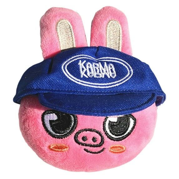 Cute Animal with Blue Baseball Cap Plush Stuffed Keychain For Backpack ...