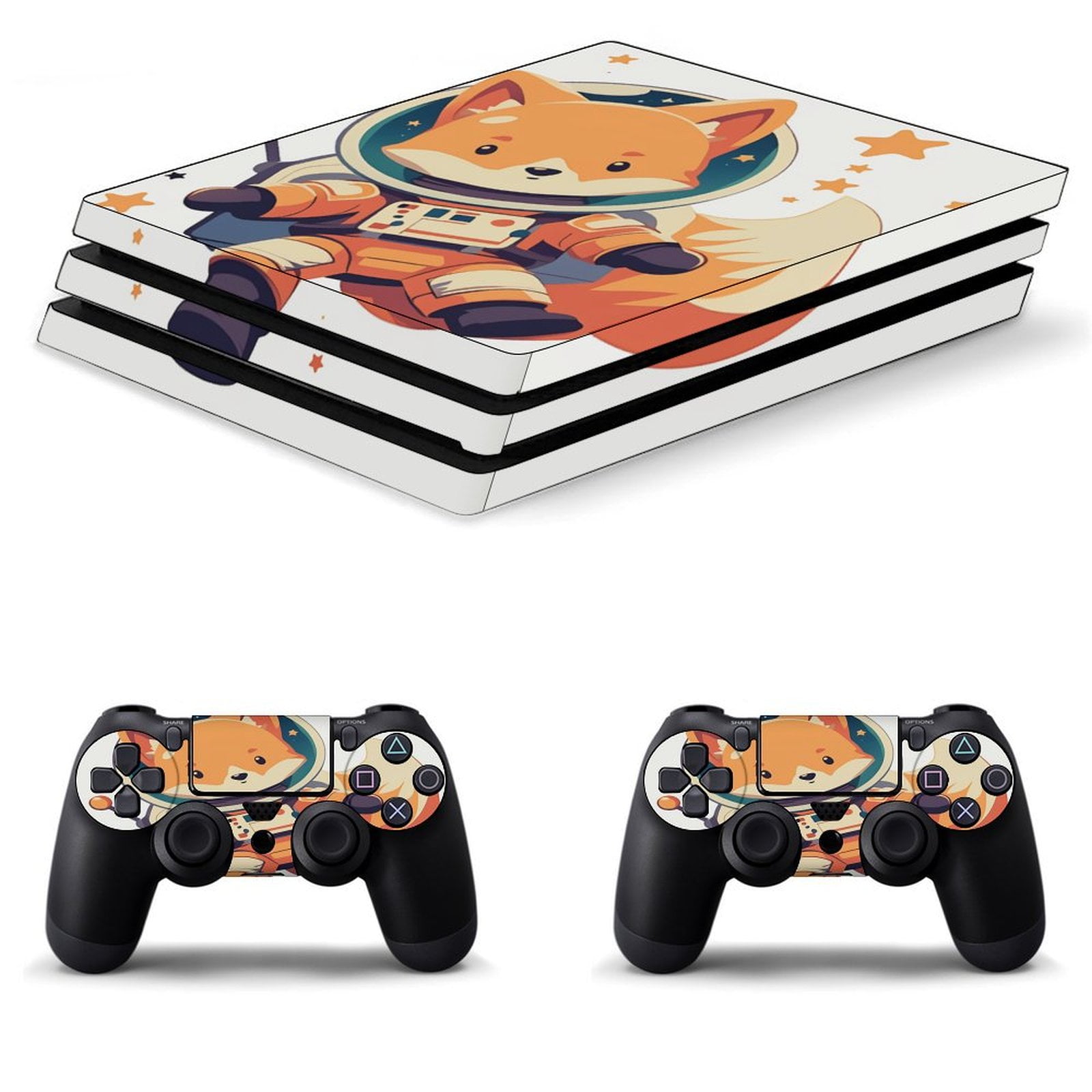 Cute Animal Cartoon Space Astronaut PS4/PS4 Pro/PS4 Slim Skin Sticker ...