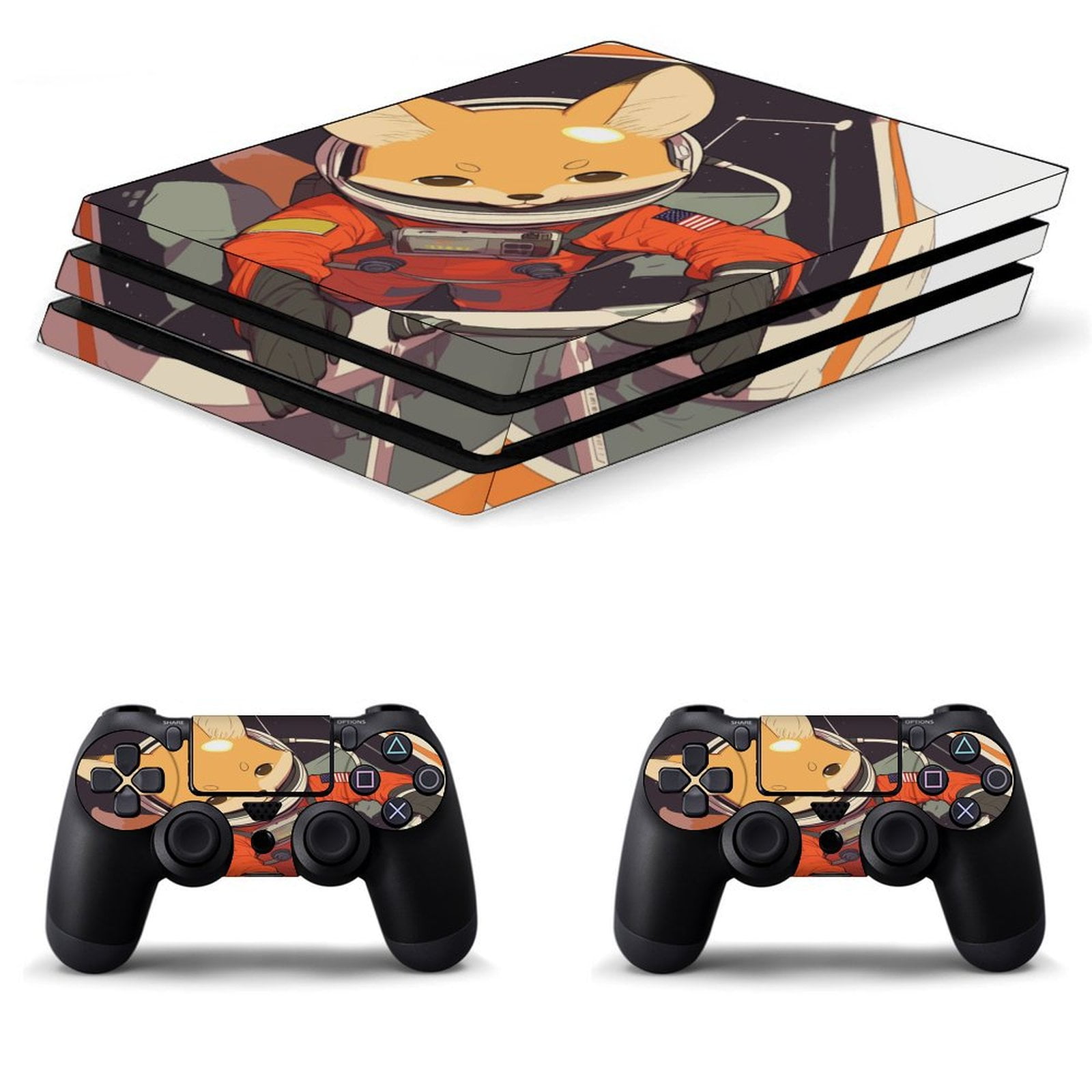 Cute Animal Cartoon Space Astronaut PS4/PS4 Pro/PS4 Slim Skin Sticker ...