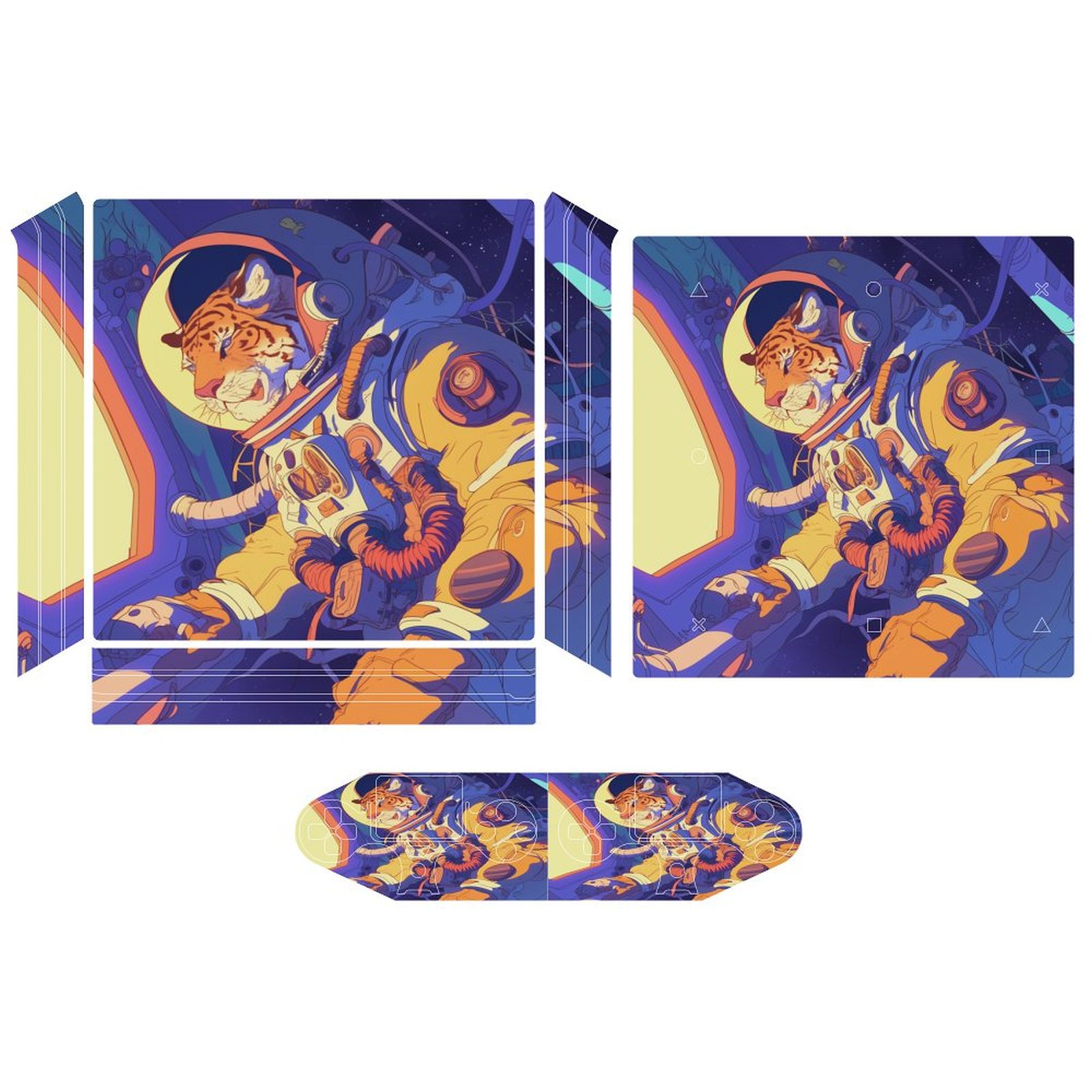 Cute Animal Cartoon Space Astronaut PS4/PS4 Pro/PS4 Slim Skin Sticker ...