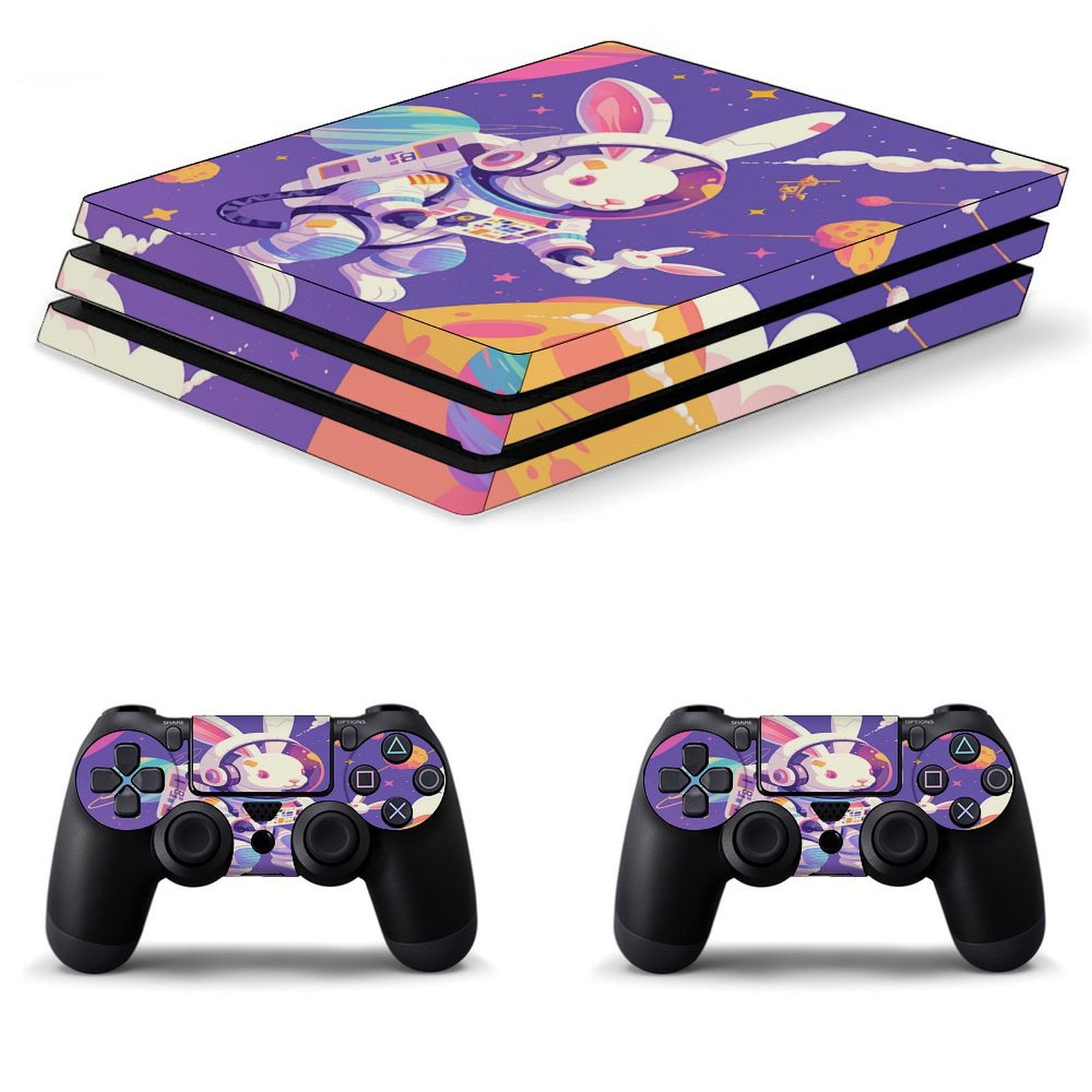 Cute Animal Cartoon Space Astronaut PS4/PS4 Pro/PS4 Slim Skin Sticker ...