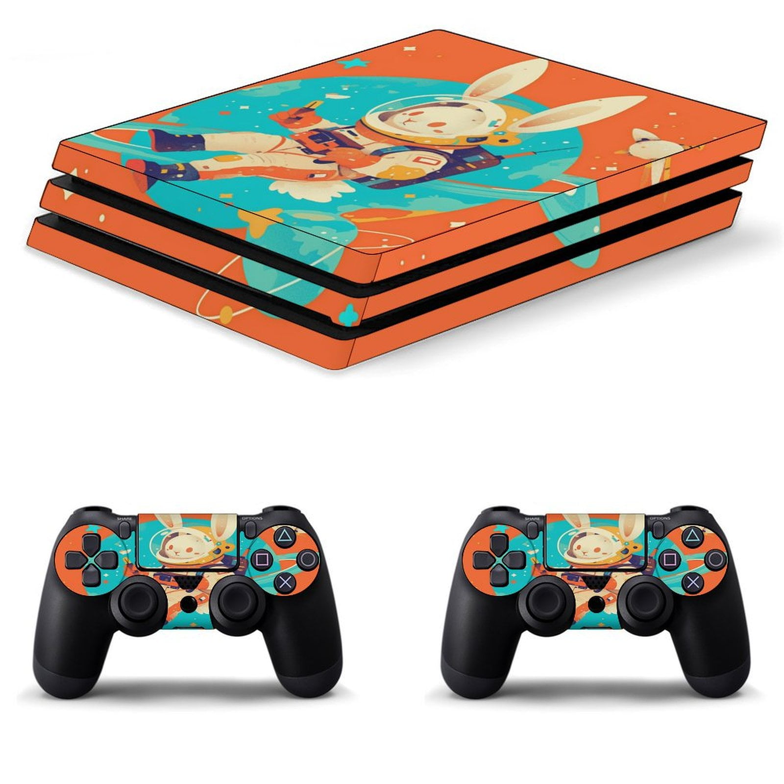 Cute Animal Cartoon Space Astronaut PS4/PS4 Pro/PS4 Slim Skin Sticker ...