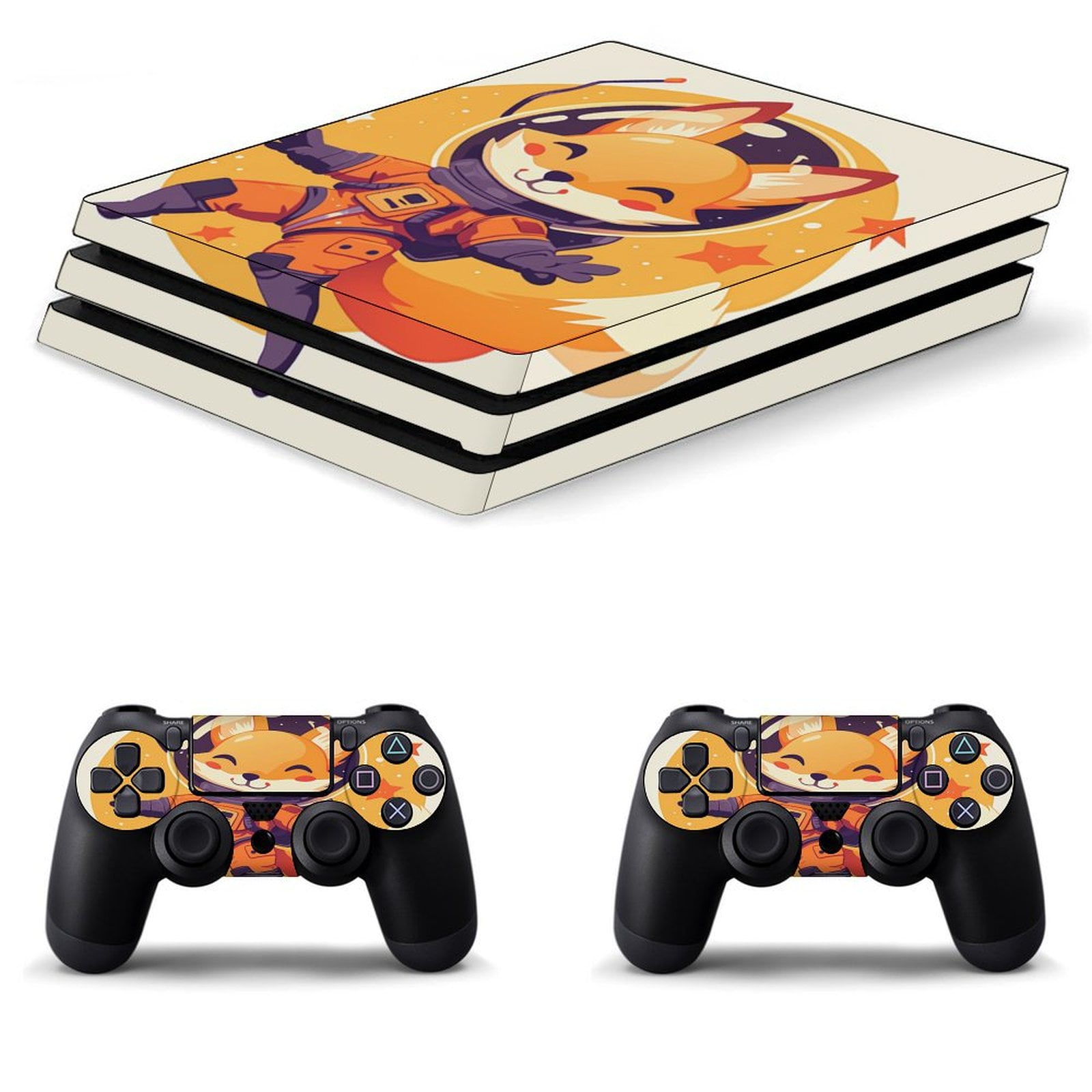 Cute Animal Cartoon Space Astronaut PS4/PS4 Pro/PS4 Slim Skin Sticker ...