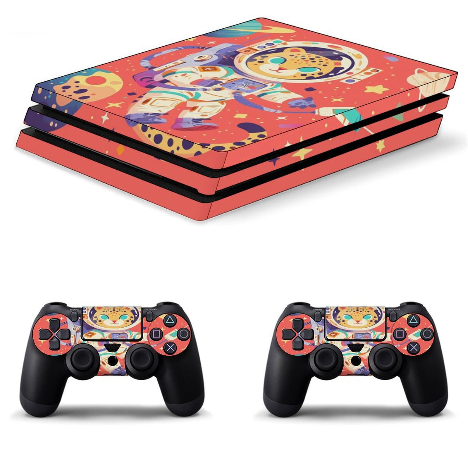 Cute Animal Cartoon Space Astronaut PS4/PS4 Pro/PS4 Slim Skin Sticker ...