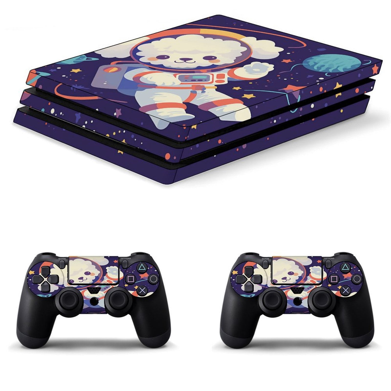 Cute Animal Cartoon Space Astronaut PS4/PS4 Pro/PS4 Slim Skin Sticker ...