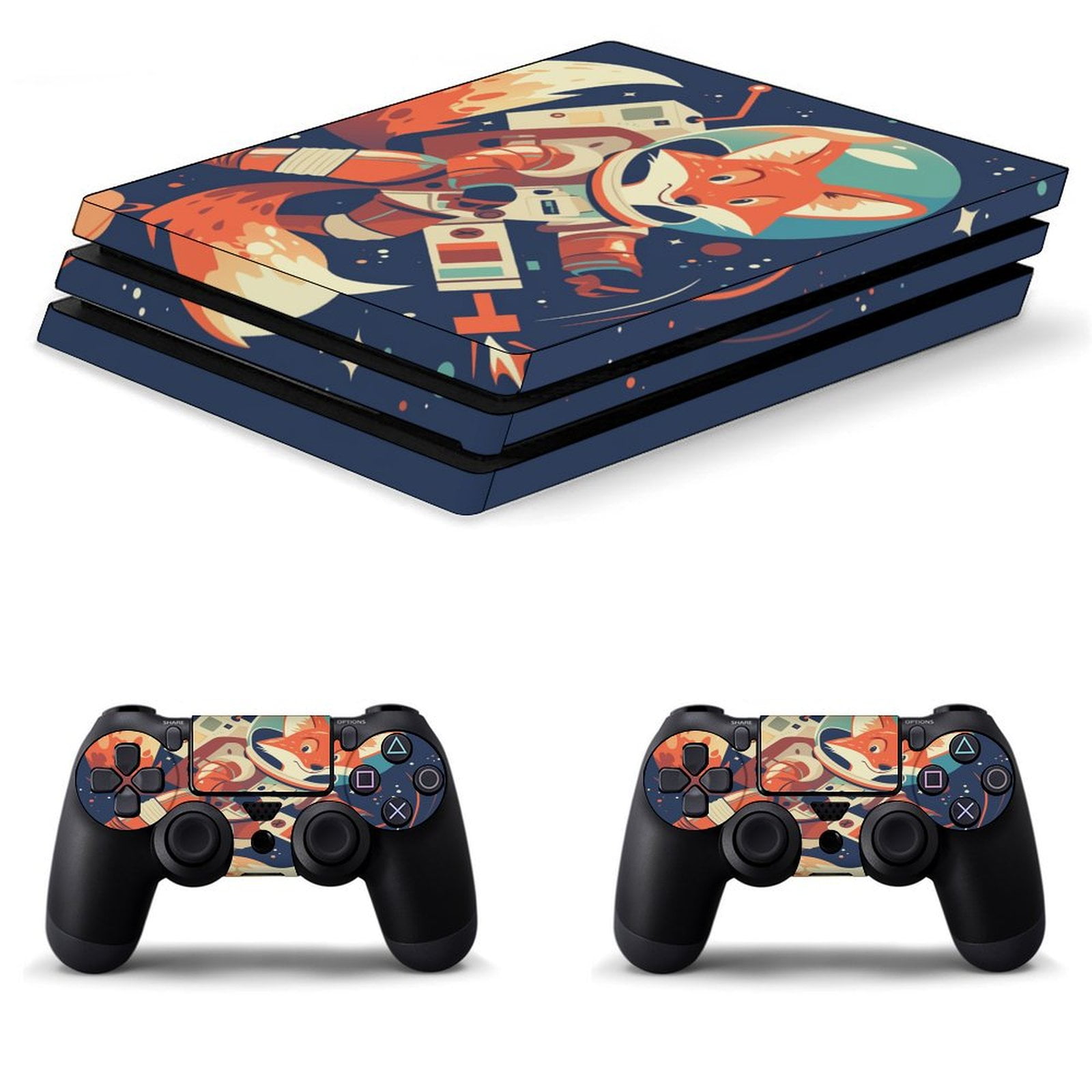 Cute Animal Cartoon Space Astronaut PS4/PS4 Pro/PS4 Slim Skin Sticker ...