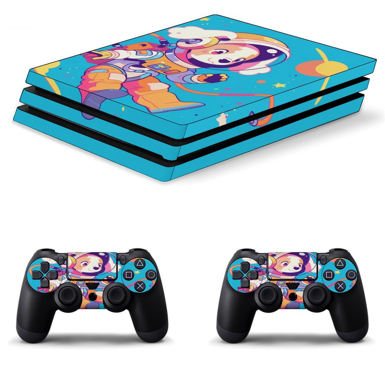 Cute Animal Cartoon Space Astronaut PS4/PS4 Pro/PS4 Slim Skin Sticker ...
