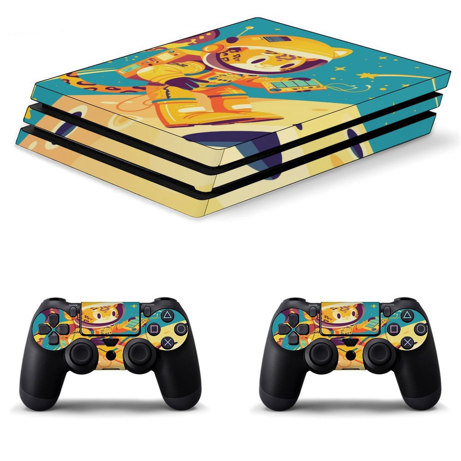 Cute Animal Cartoon Space Astronaut PS4/PS4 Pro/PS4 Slim Skin Sticker ...