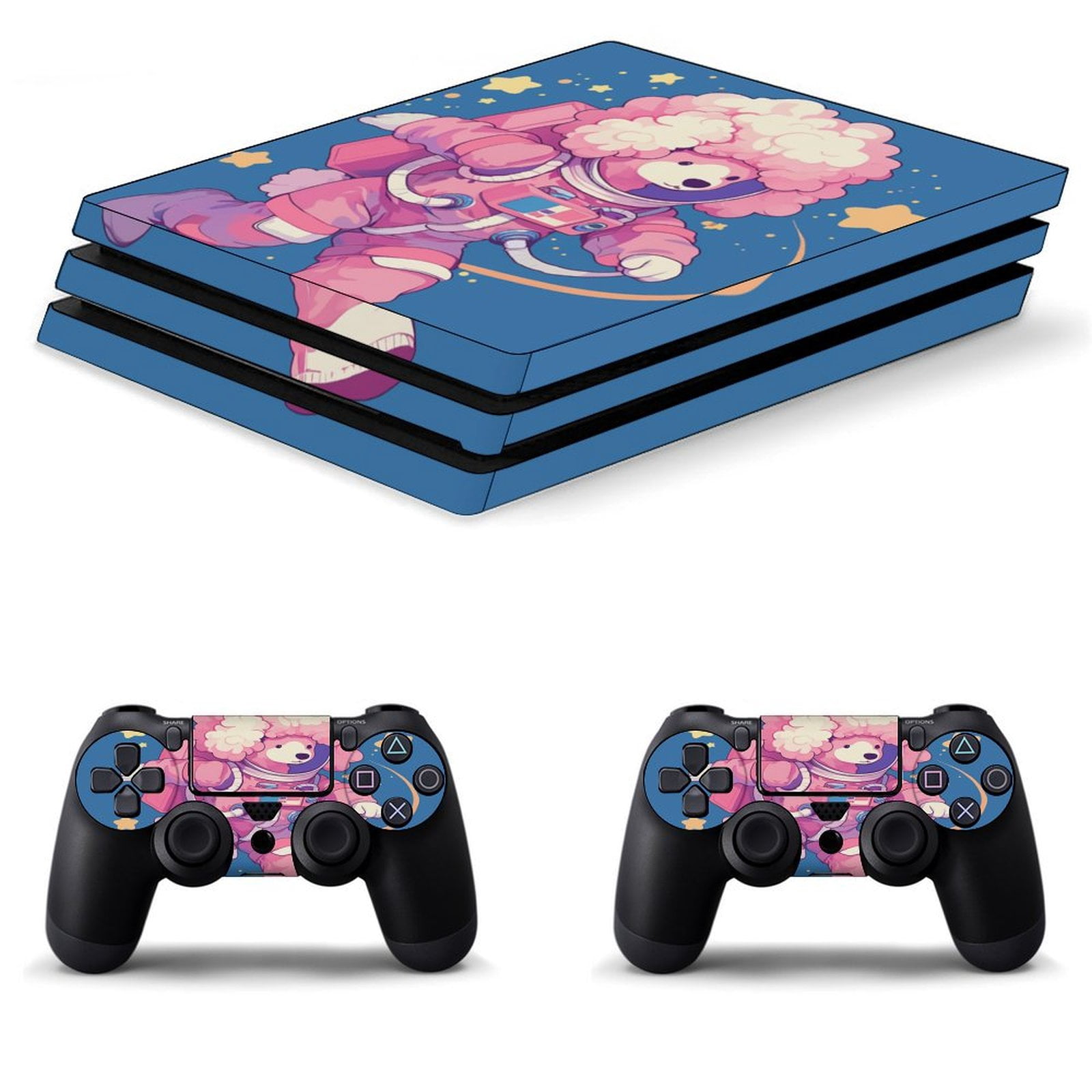 Cute Animal Cartoon Space Astronaut PS4/PS4 Pro/PS4 Slim Skin Sticker ...