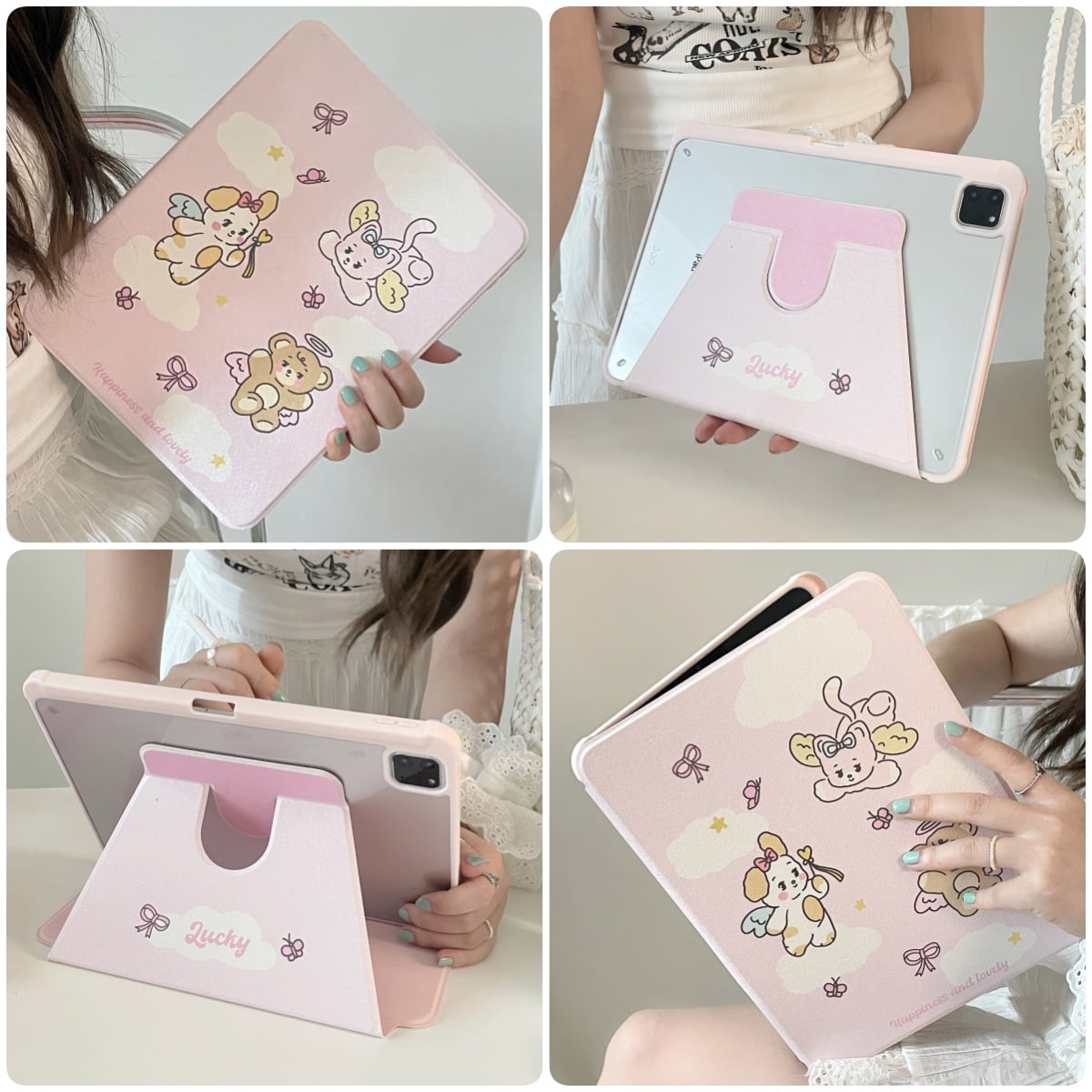 Cute Animal Cases For iPad 2024 Air 11 13 Pro 11 13 12.9 M2 M4 Cover ...