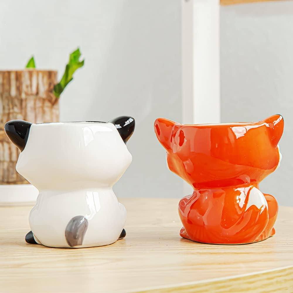 Cute Animal Ceramics Planter Small Succulent Pot Cartoon Shaped Plant ...