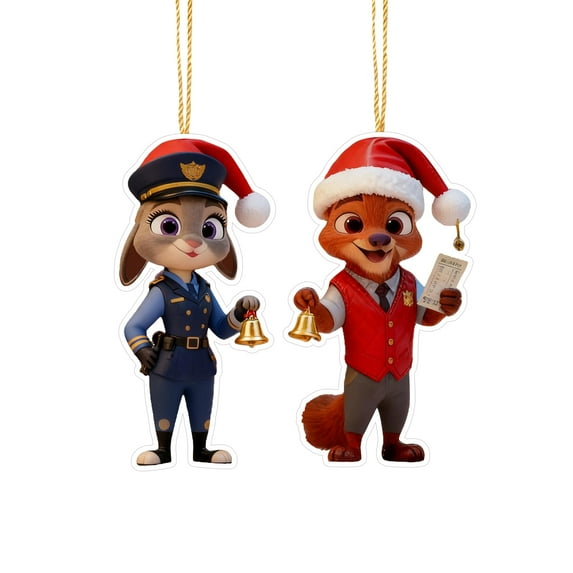 Cute Animal Character Christmas Ornament Set (Holiday Tree Decorations ...