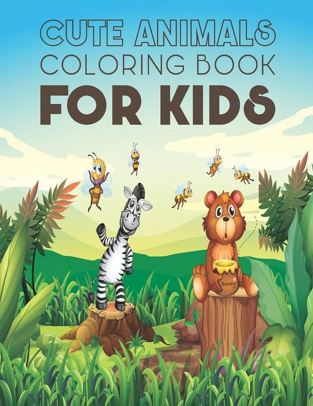 Cute Animal Coloring Book for Kids: Coloring Book For Preschool ...