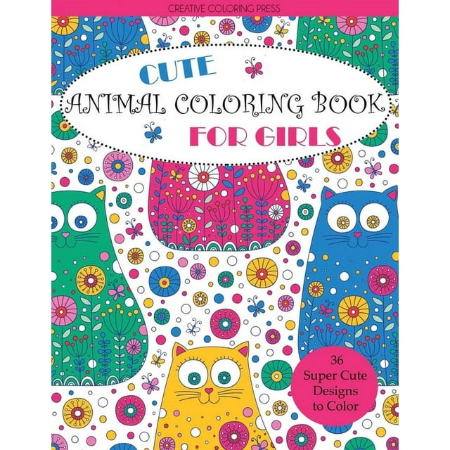 Cute Animal Coloring Book for Girls (Paperback) - Walmart.com