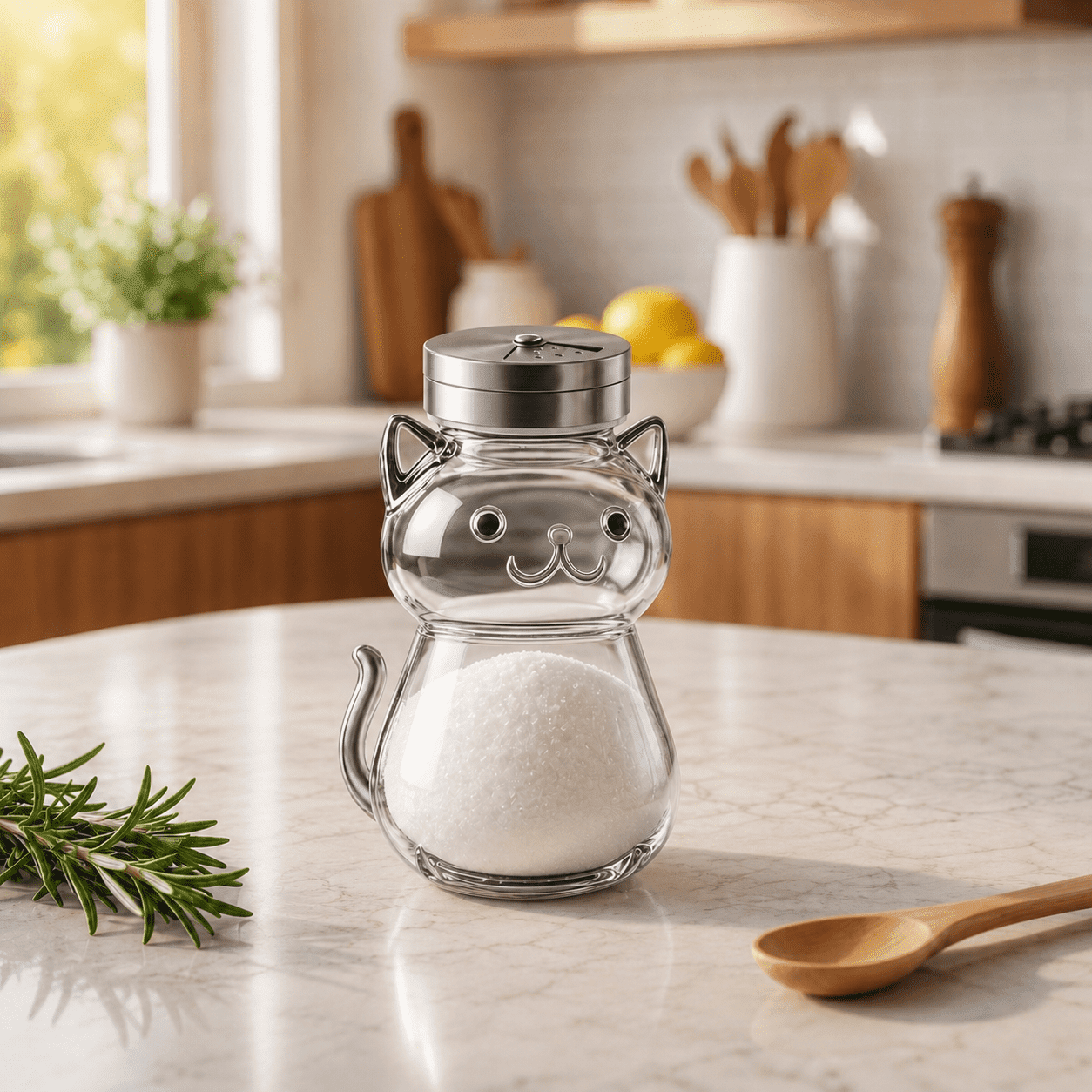 Cute Animal Glass Salt and Pepper Shakers Set, Mini Salt Container with ...