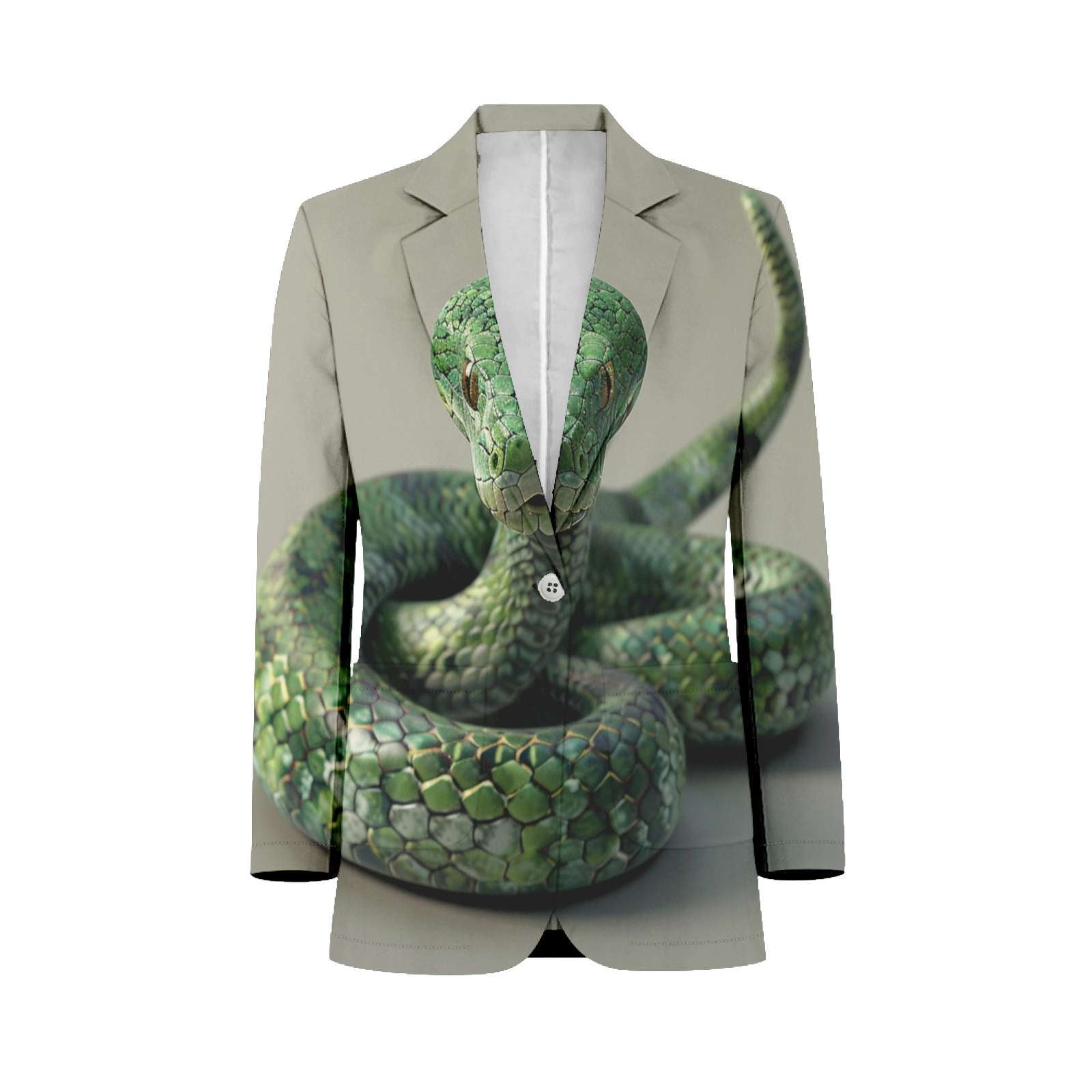 Cute Animal Green Snake Men Blazers Slim Clothing Summer Jacket Man Oversize Daily Suits Tops ...