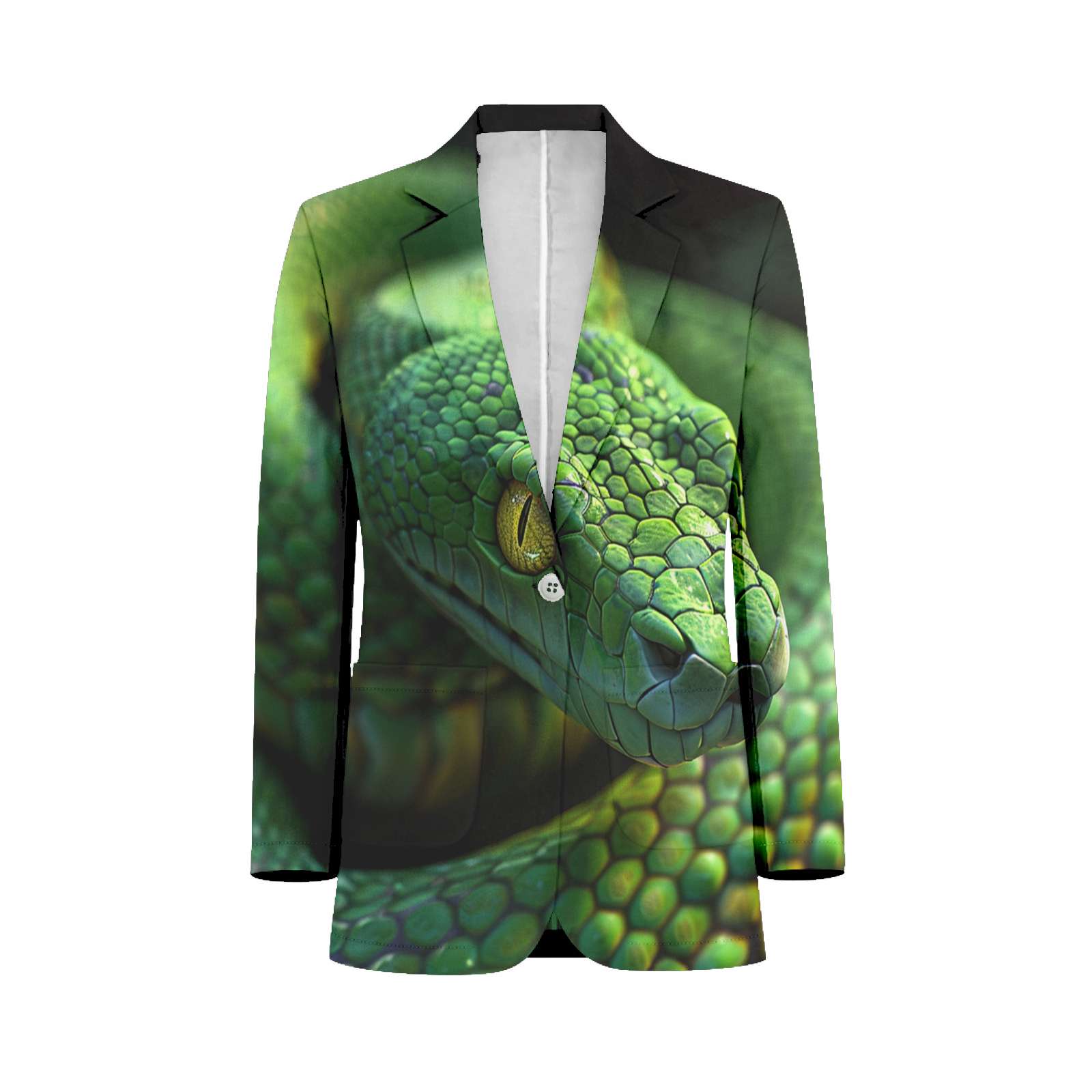 Cute Animal Green Snake Mens Suits Shawl Collar Slim Fit Suit Mens ...