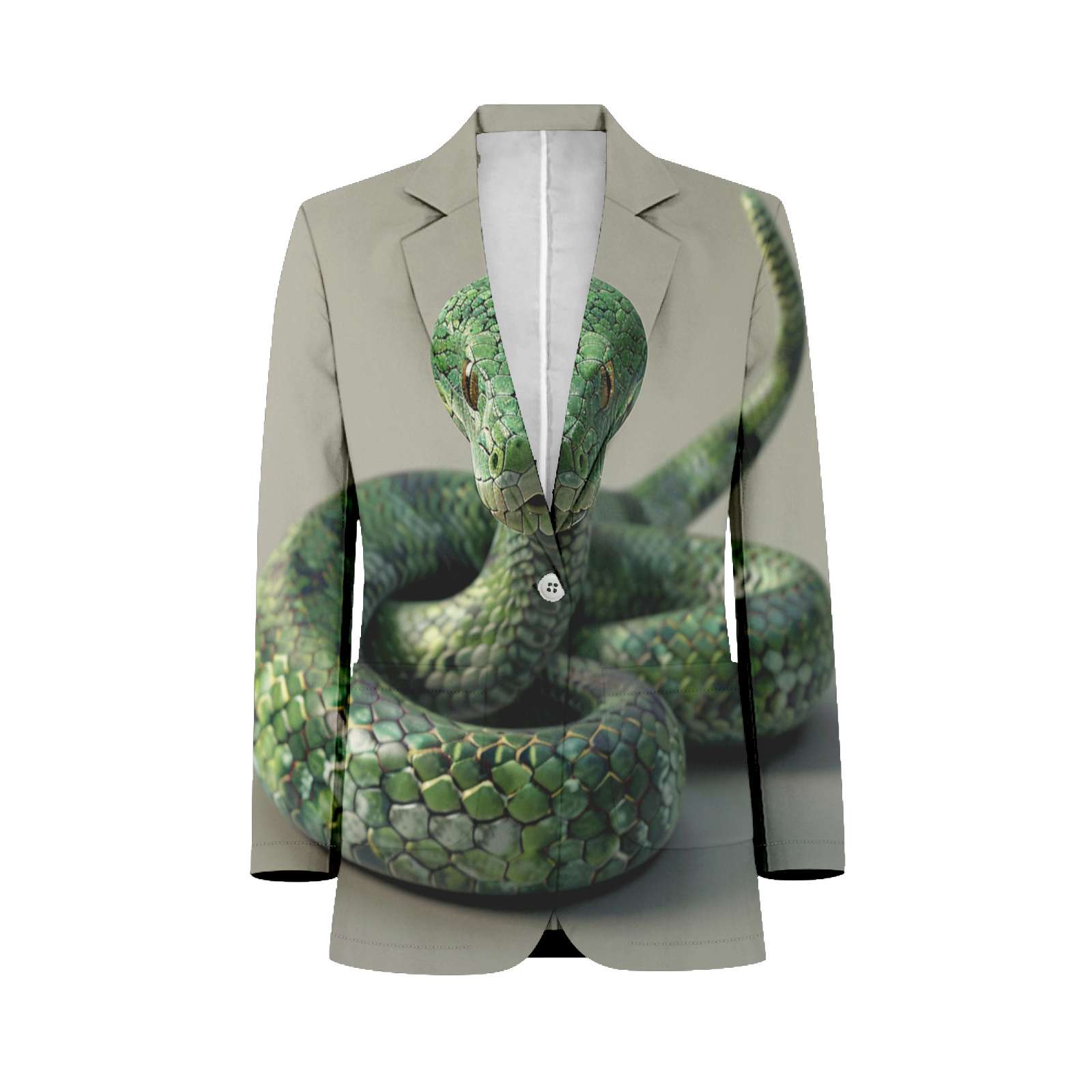 Cute Animal Green Snake Mens Suits Shawl Collar Slim Fit Suit Mens ...