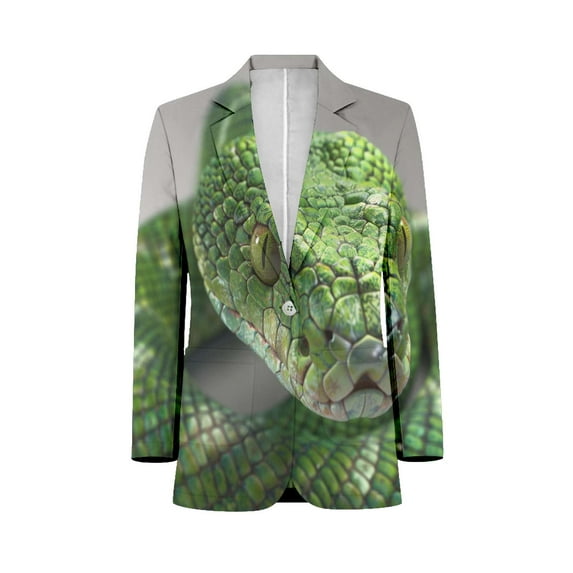 Cute Animal Green Snake Mens Suits Shawl Collar Slim Fit Suit Mens ...