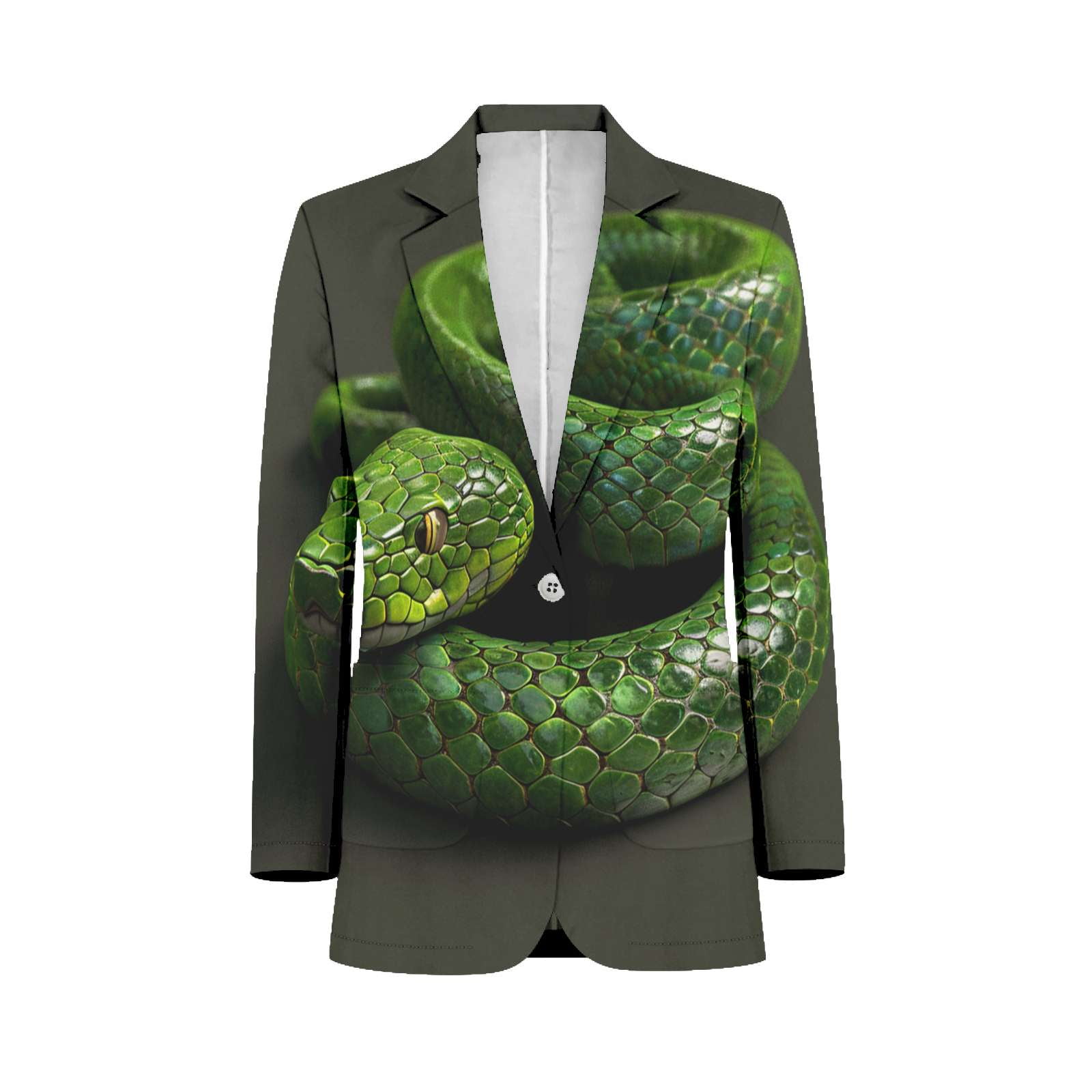 Cute Animal Green Snake Mens Suits Shawl Collar Slim Fit Suit Mens ...