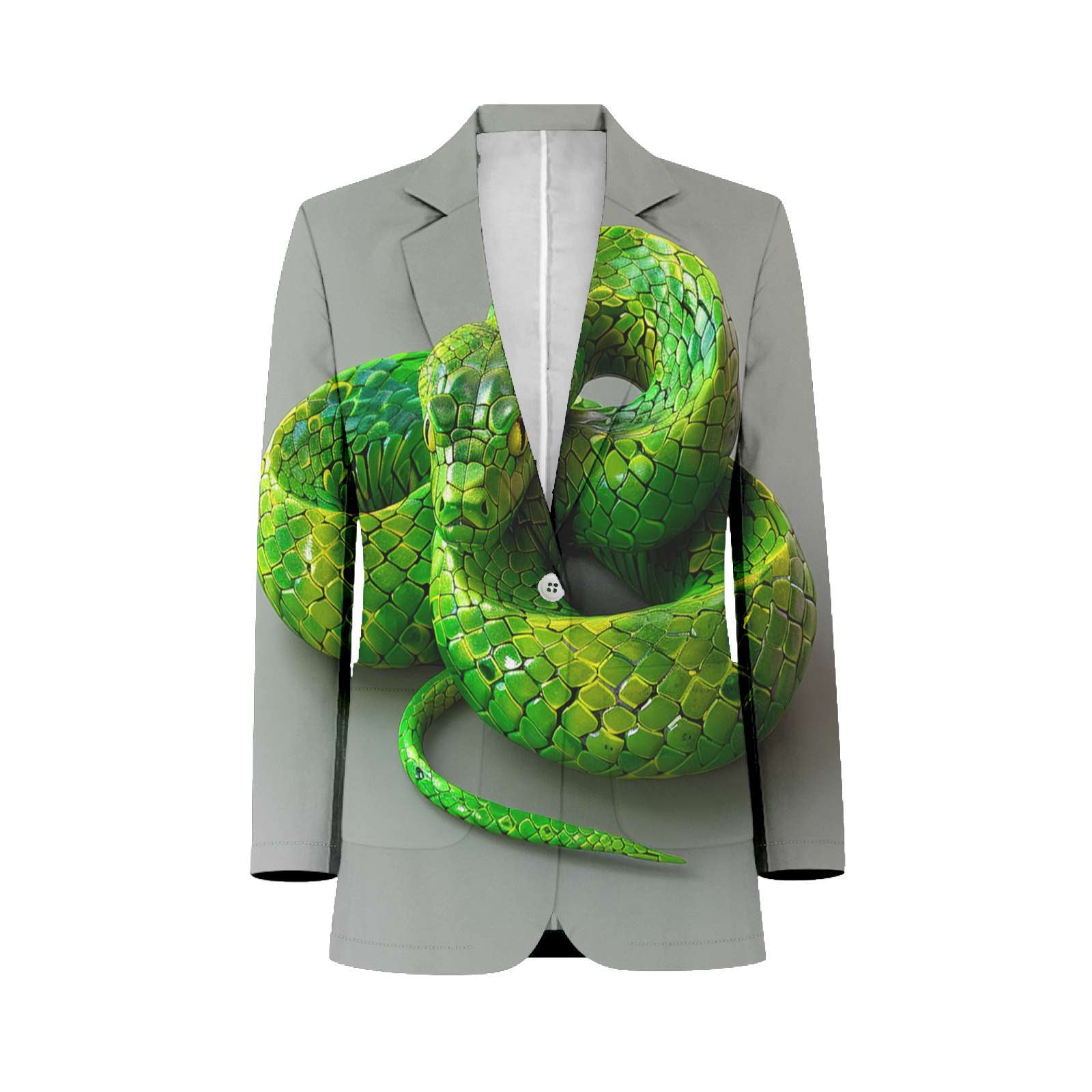 Cute Animal Green Snake Mens Suits Shawl Collar Slim Fit Suit Mens ...