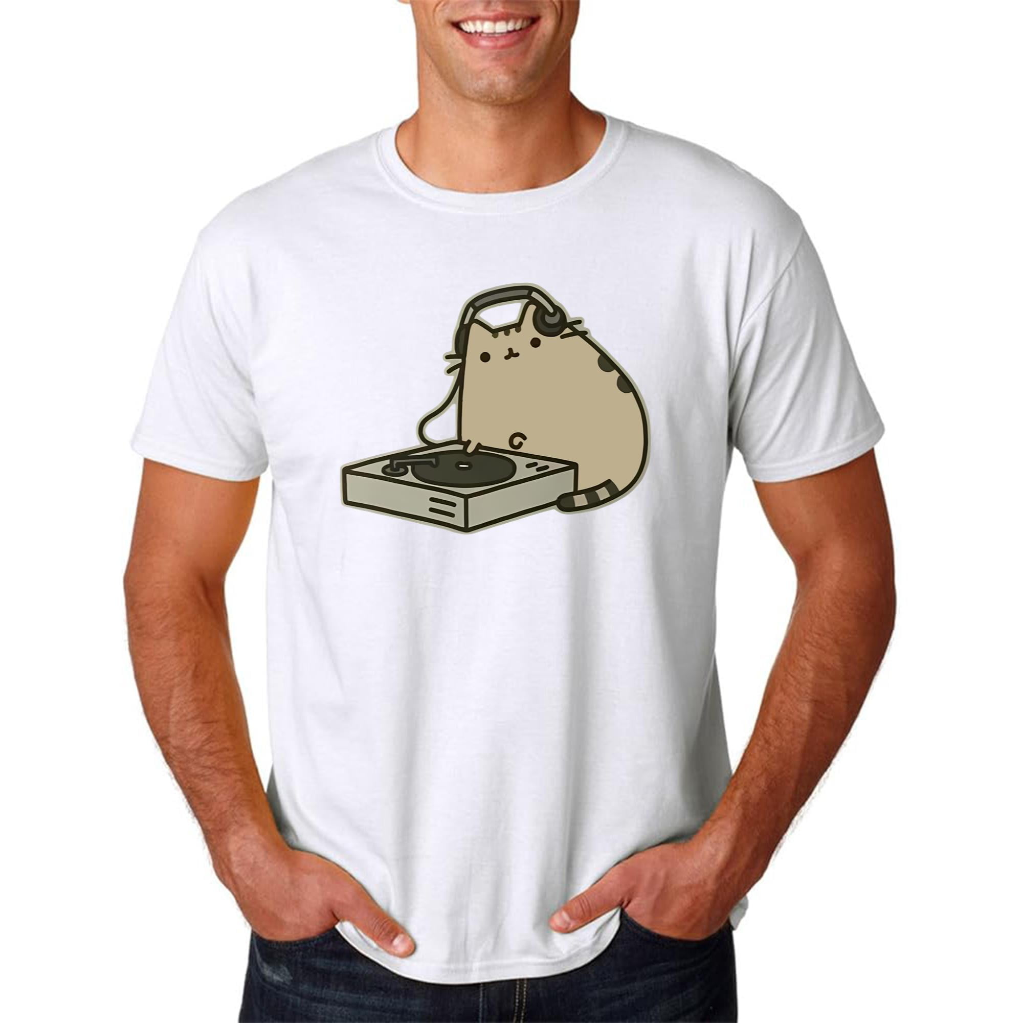 Cute Animal-Inspired Graphic Tee, DJ Cat Design Shirt - Walmart.com
