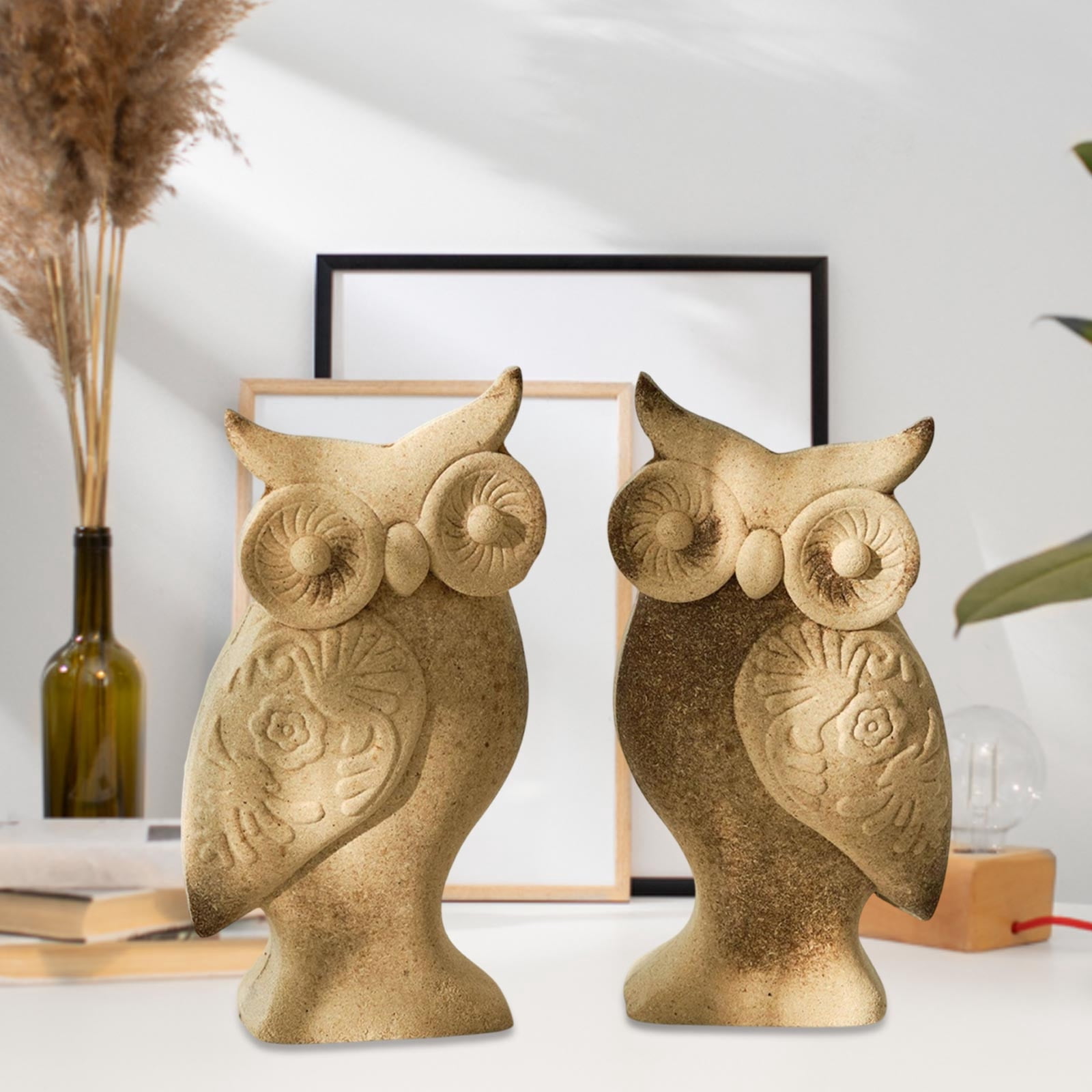 Cute Animal Ornaments Home Desktop Decorations Wooden Decorative ...