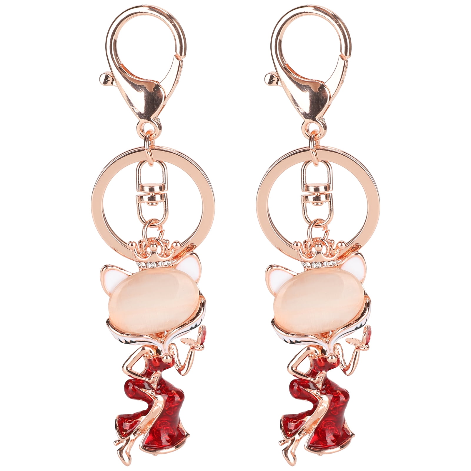 Cute Animal Pattern Keychain, 2-Pack Alloy Keychain for Kids, Children ...