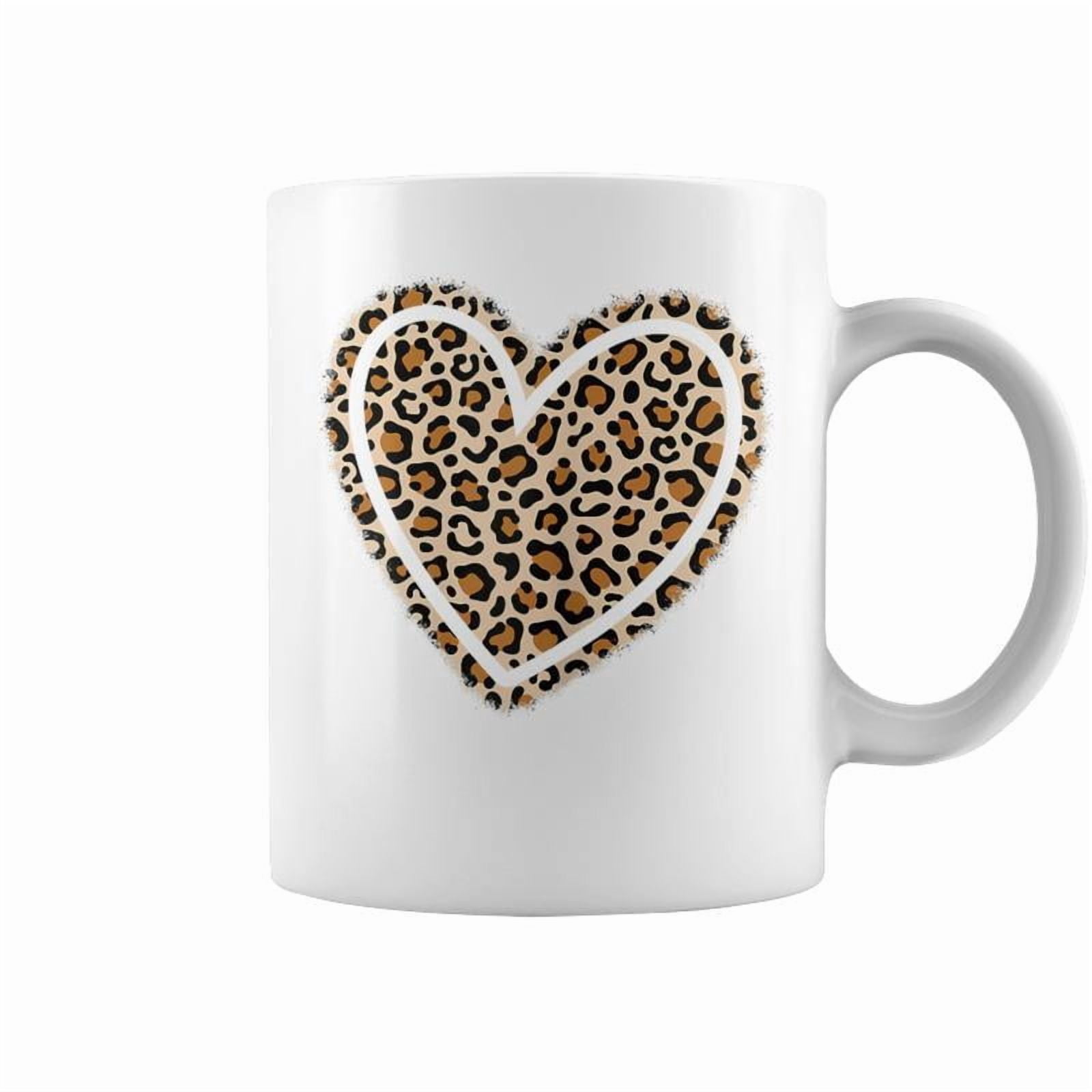 Cute Animal Pattern Leopard Print Heart Girls Coffee Mugs - Walmart.com