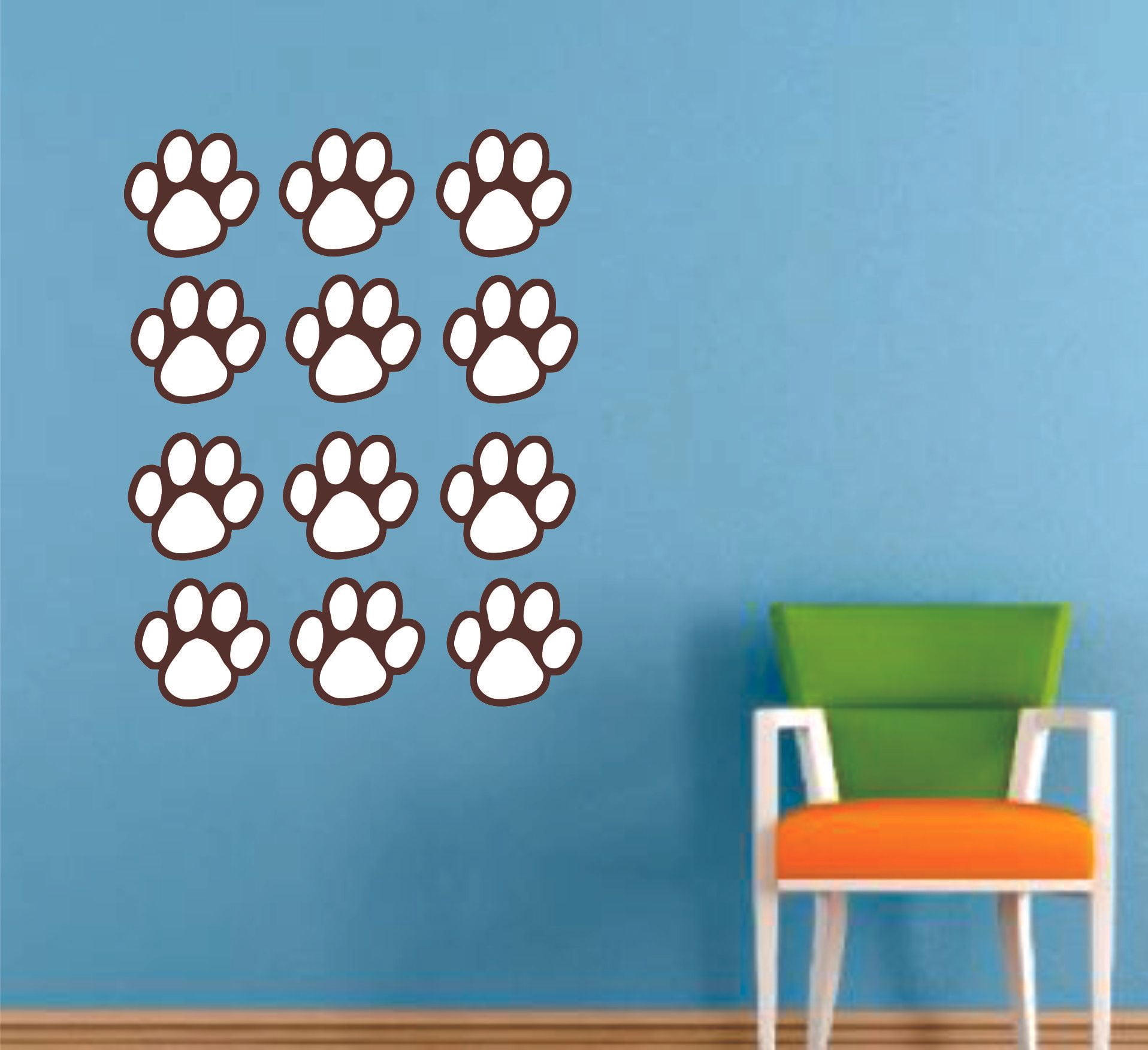 Cute Animal Paws Drawing Dog Paw Customized Wall Decal - Custom Vinyl ...
