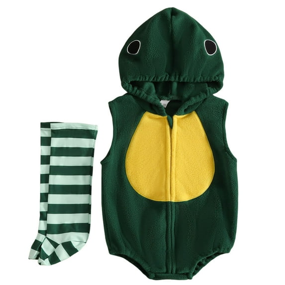 Cute Animal Print Hoodie Set Fuzzy Fleece Romper And Socks Comfy Two ...