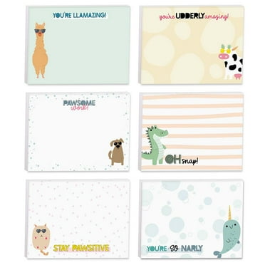 Simple Floral Sticky Note Pad Assortment / Set Of 5 Pastel Note Pads ...