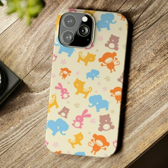 Cute Animal Slim Phone Case Cartoon Kid Friendly iPhone 17 11 12 13 14 ...