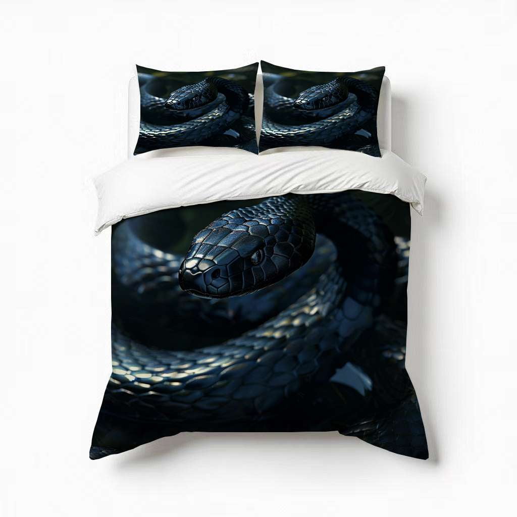 Cute Animal Snake Bedding Set 3 Pcs Soft Microfiber Quilt Cover For ...