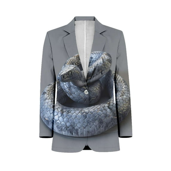 Cute Animal Snake Mens Suits Shawl Collar Slim Fit Suit Mens Groom ...