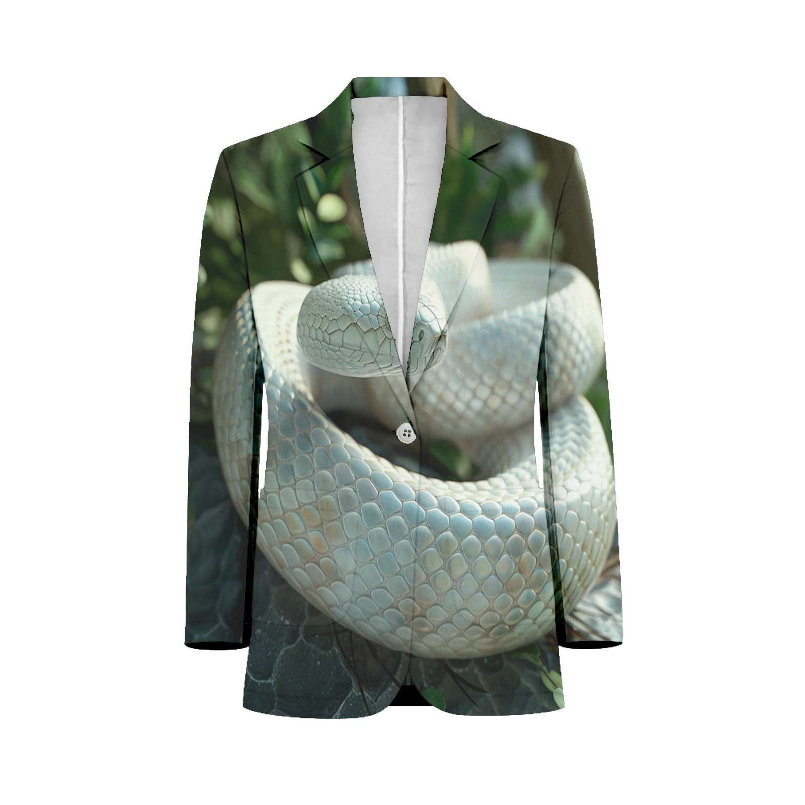 Cute Animal Snake Mens Suits Shawl Collar Slim Fit Suit Mens Groom ...
