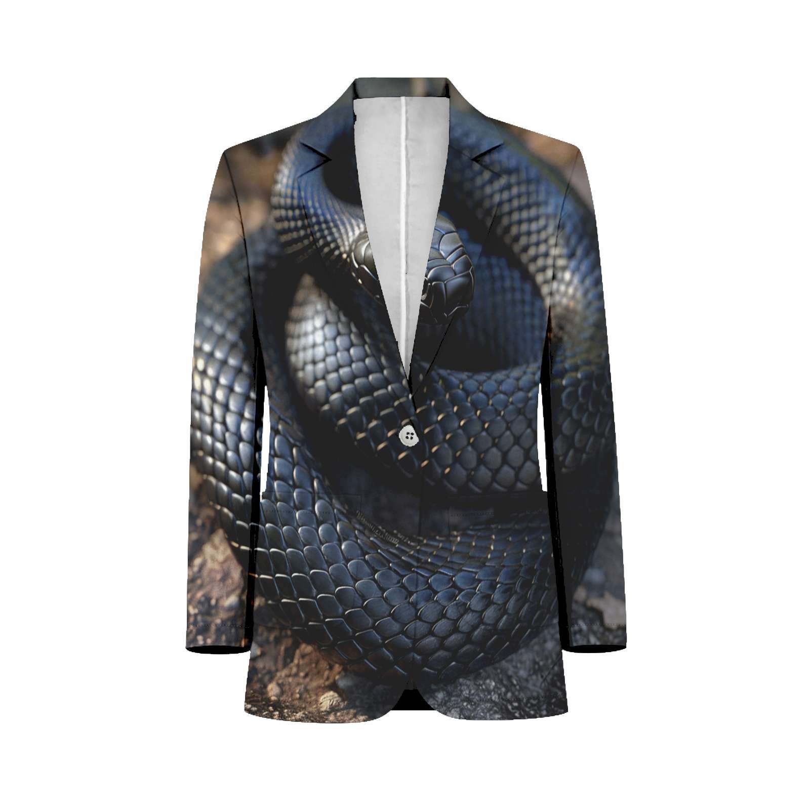 Cute Animal Snake Mens Suits Shawl Collar Slim Fit Suit Mens Groom ...