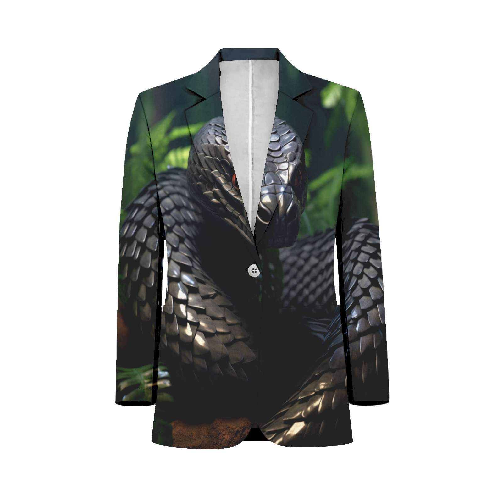 Cute Animal Snake Mens Suits Shawl Collar Slim Fit Suit Mens Groom ...