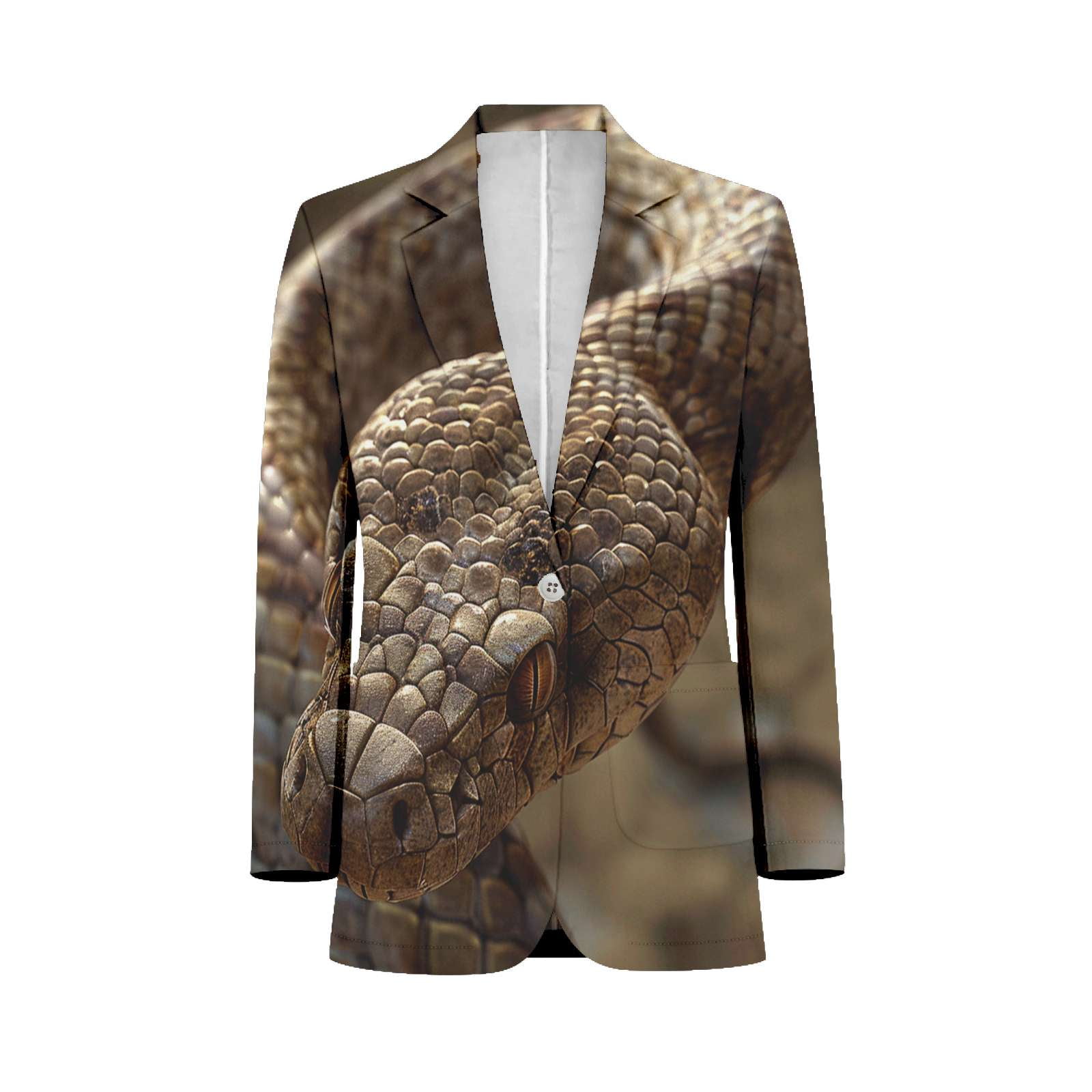 Cute Animal Snake Mens Suits Shawl Collar Slim Fit Suit Mens Groom ...