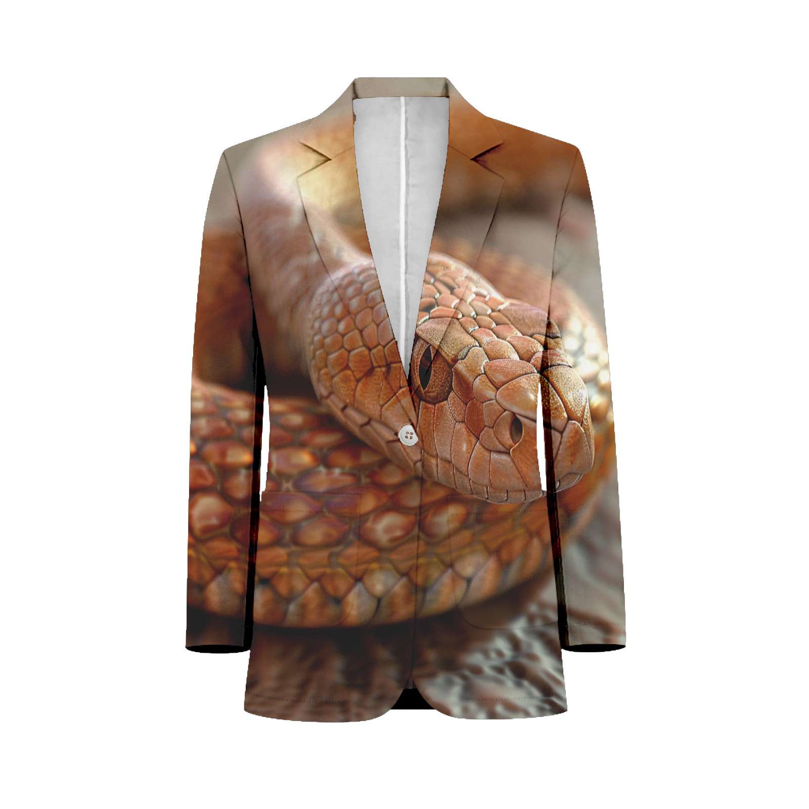Cute Animal Snake Mens Suits Shawl Collar Slim Fit Suit Mens Groom ...