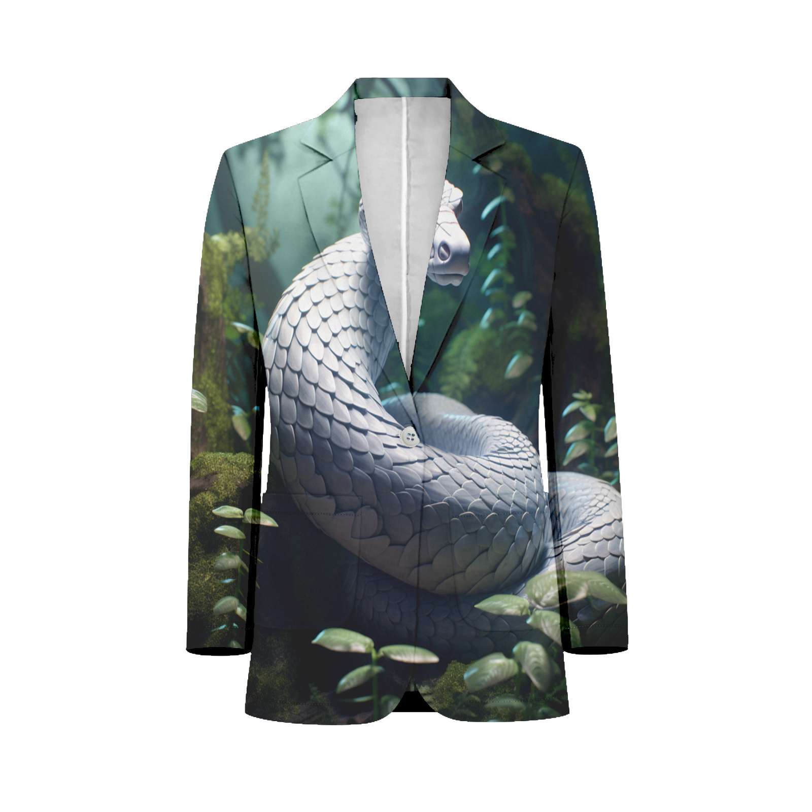 Cute Animal Snake Mens Suits Shawl Collar Slim Fit Suit Mens Groom ...
