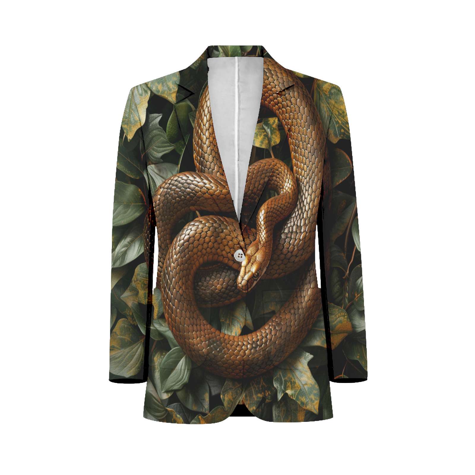 Cute Animal Snake Mens Suits Shawl Collar Slim Fit Suit Mens Groom ...