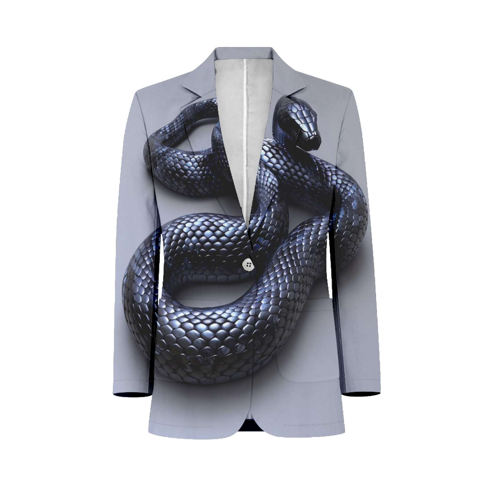 Cute Animal Snake Mens Suits Shawl Collar Slim Fit Suit Mens Groom ...