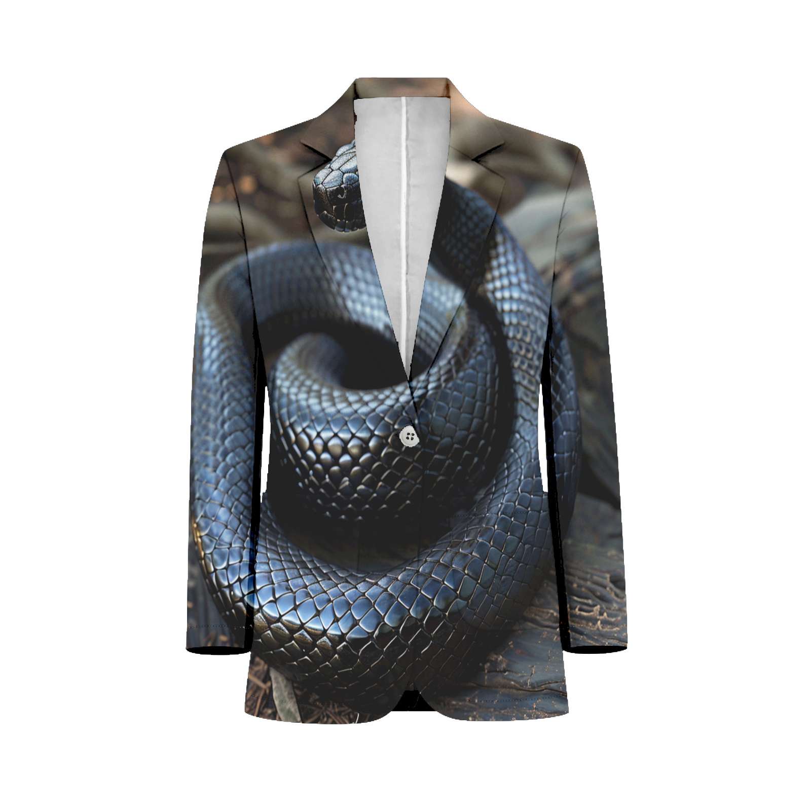 Cute Animal Snake Mens Suits Shawl Collar Slim Fit Suit Mens Groom ...